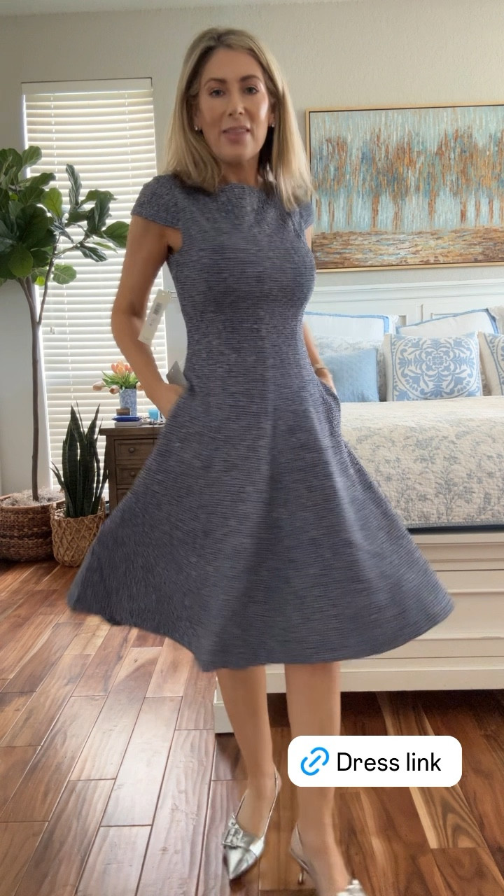 Cap Sleeve Tweed Fit & Flare Dress curated on LTK