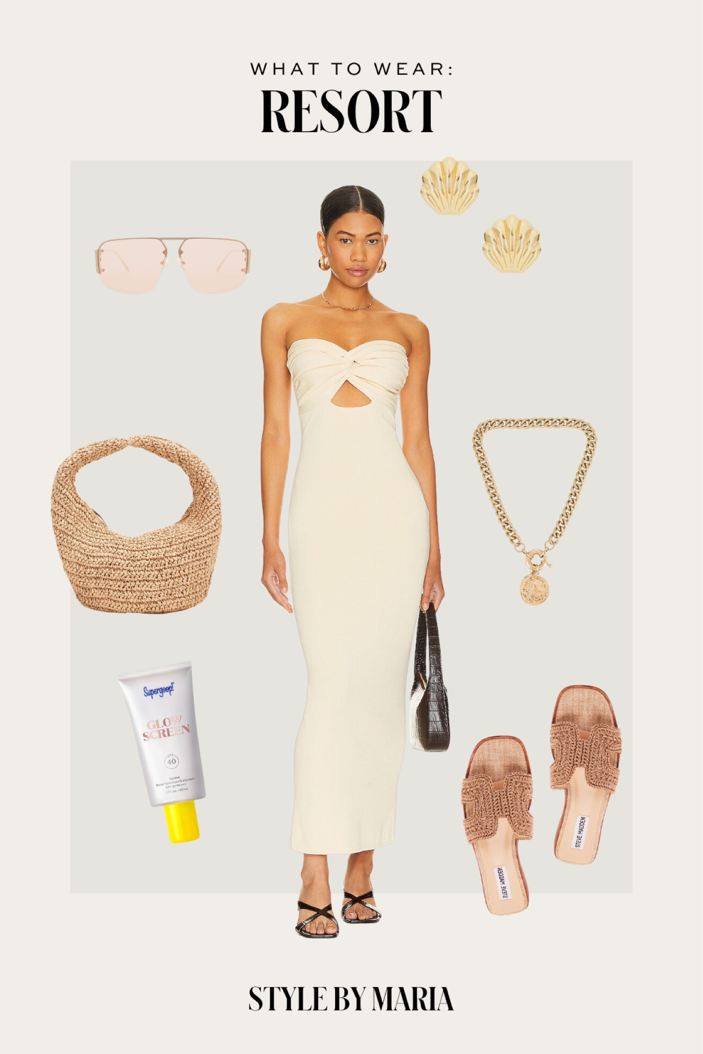 SNDYS Maia Maxi Dress in Sand from … curated on LTK