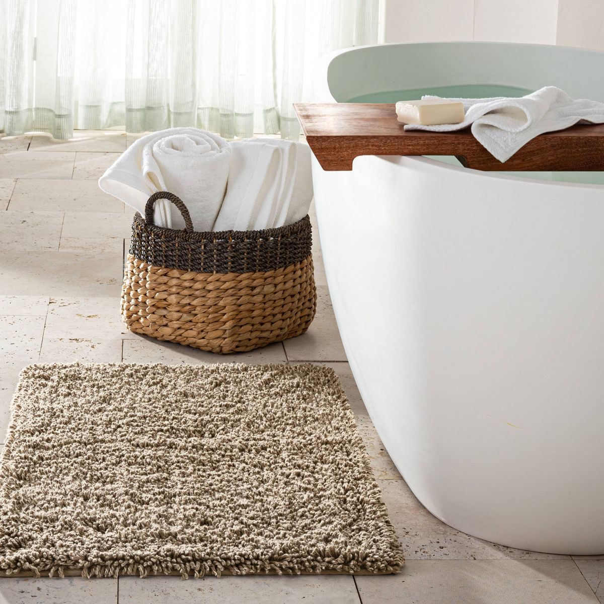 Mélange Looped Bath Rug - Casaluna™ curated on LTK