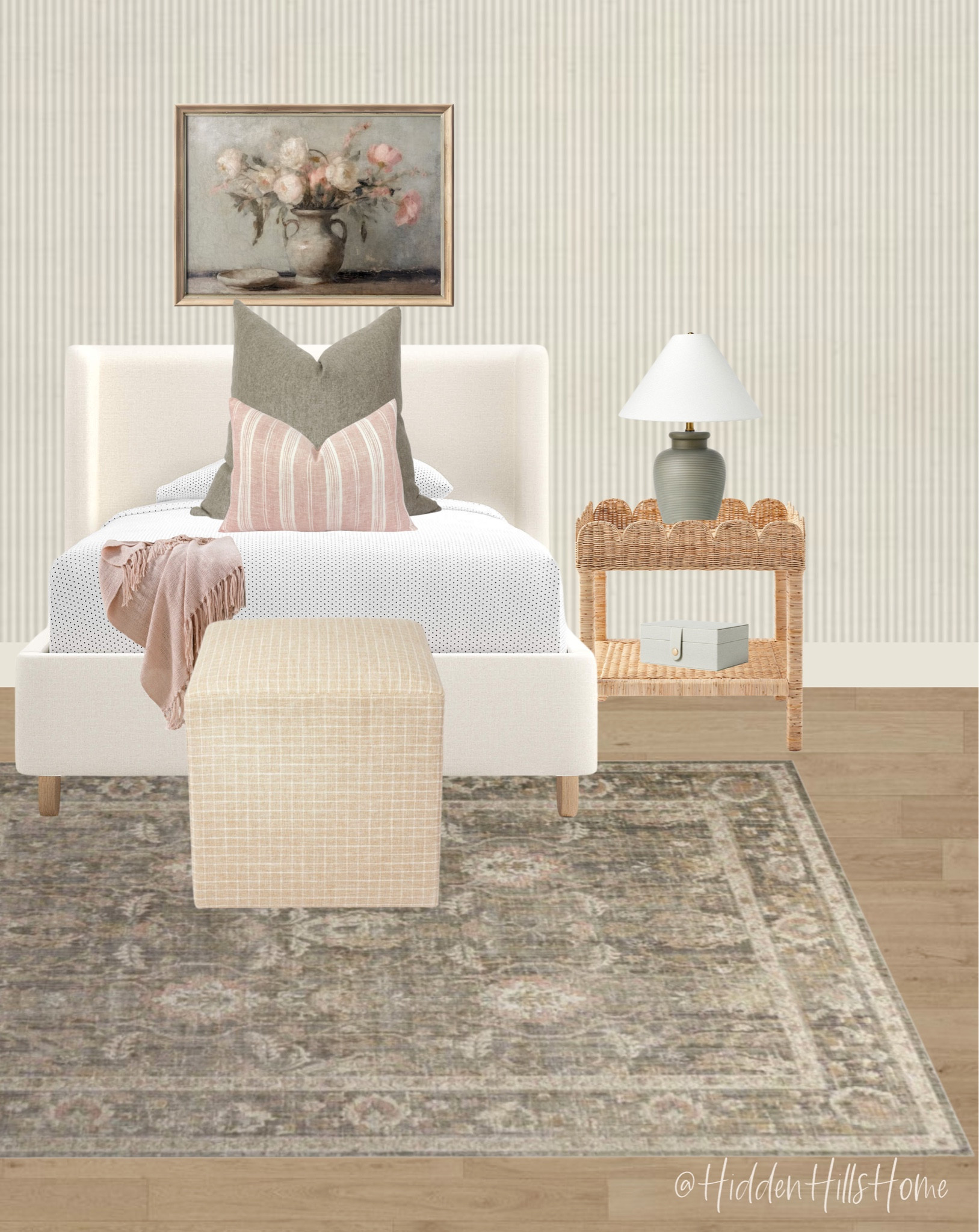 Pismo Natural Twin Upholstered Bed curated on LTK