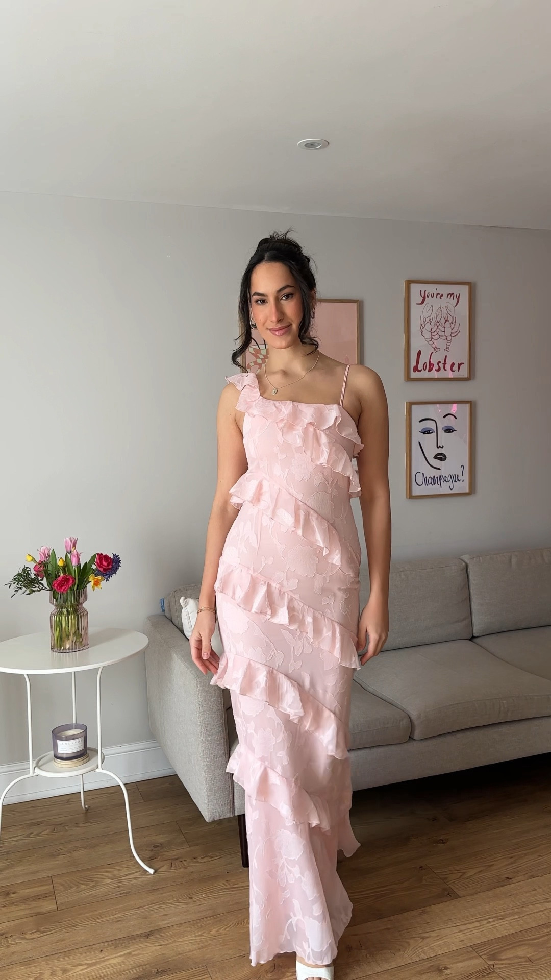 Textured Ruffle Asymmetric Maxi … curated on LTK