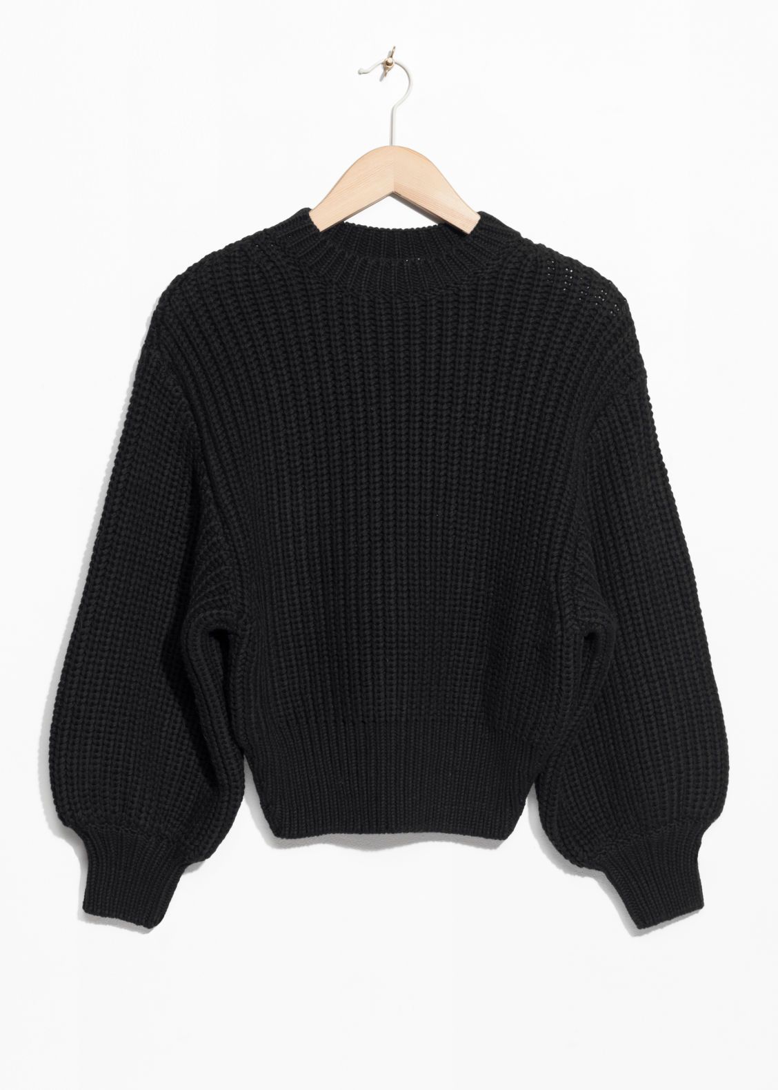 Chunky Rib Knit Sweater - Black curated on LTK