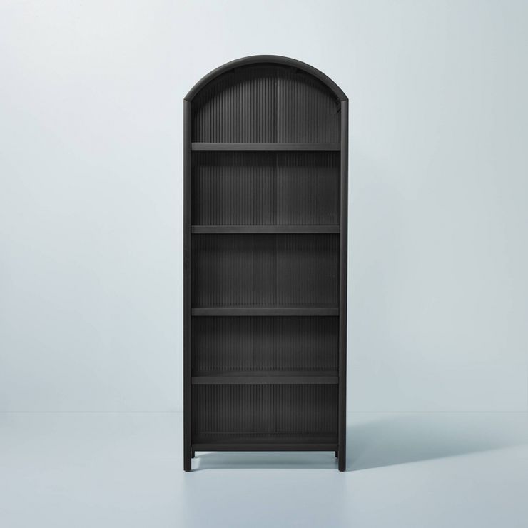 Grooved Wood Arch Bookcase - … curated on LTK