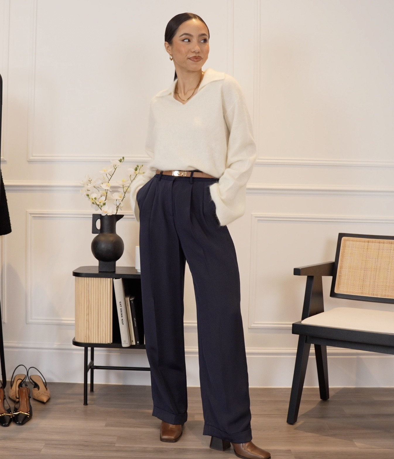 Timeless Pleated Wide-Leg Dense … curated on LTK