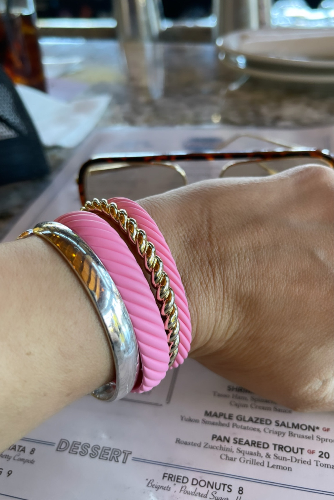 Cable Pink Rubber Bracelet curated on LTK