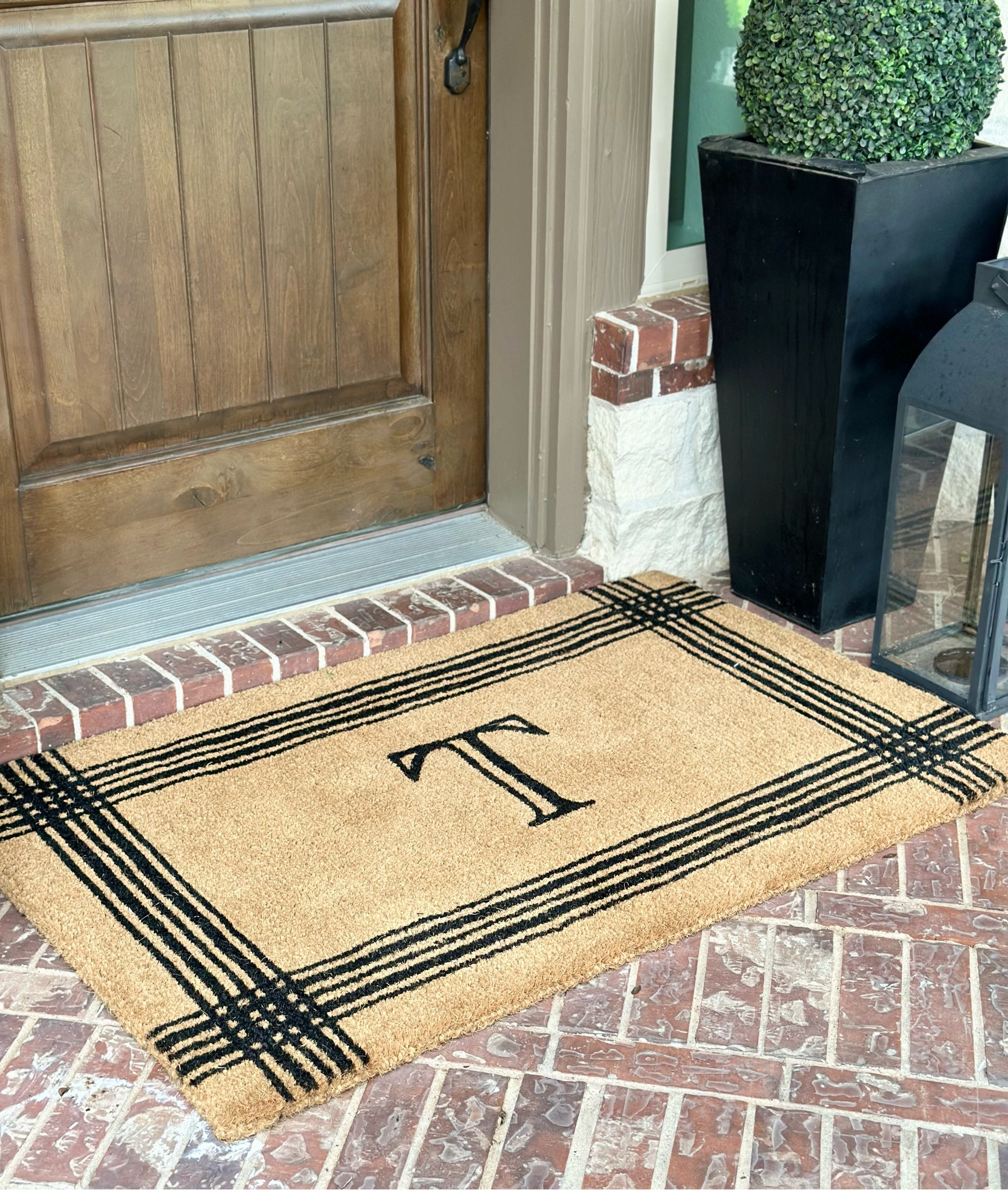 Monogrammed Coir Border Door Mat curated on LTK