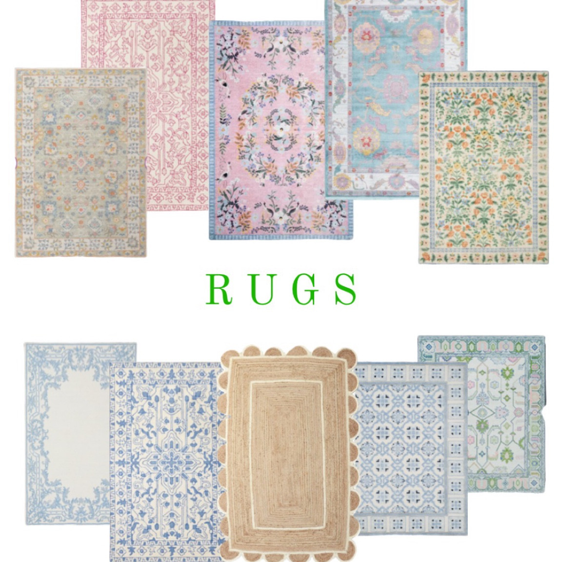 LoveShackFancy Ornate Border Rug curated on LTK