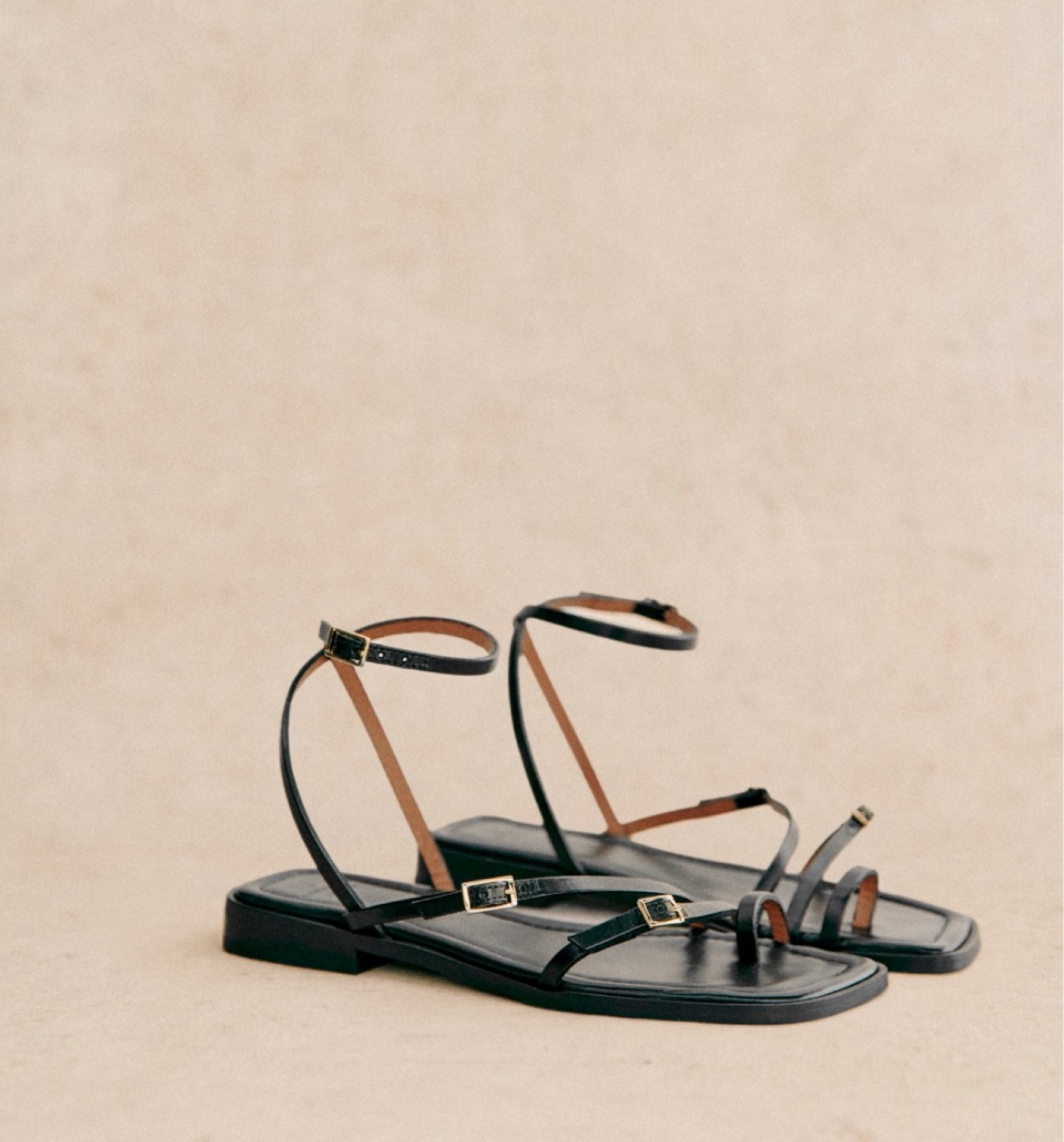 Amelia low sandals - Smooth Black … curated on LTK