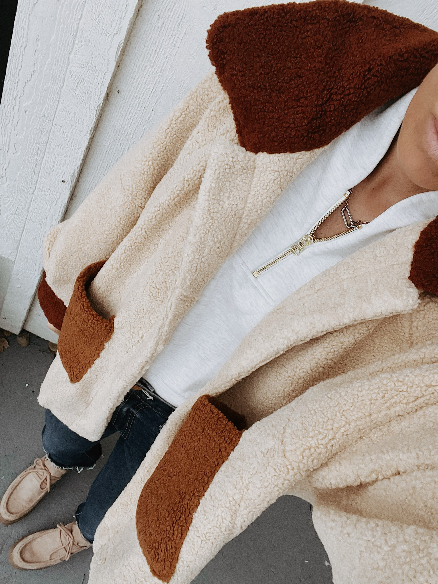 Pilcro Colorblock Sherpa Kimono curated on LTK