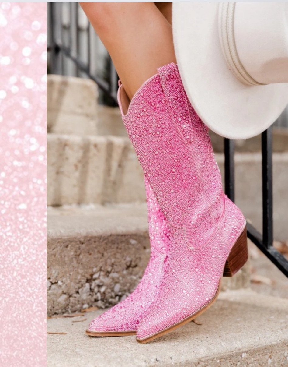 Taylor Pink Rhinestone Boot curated on LTK