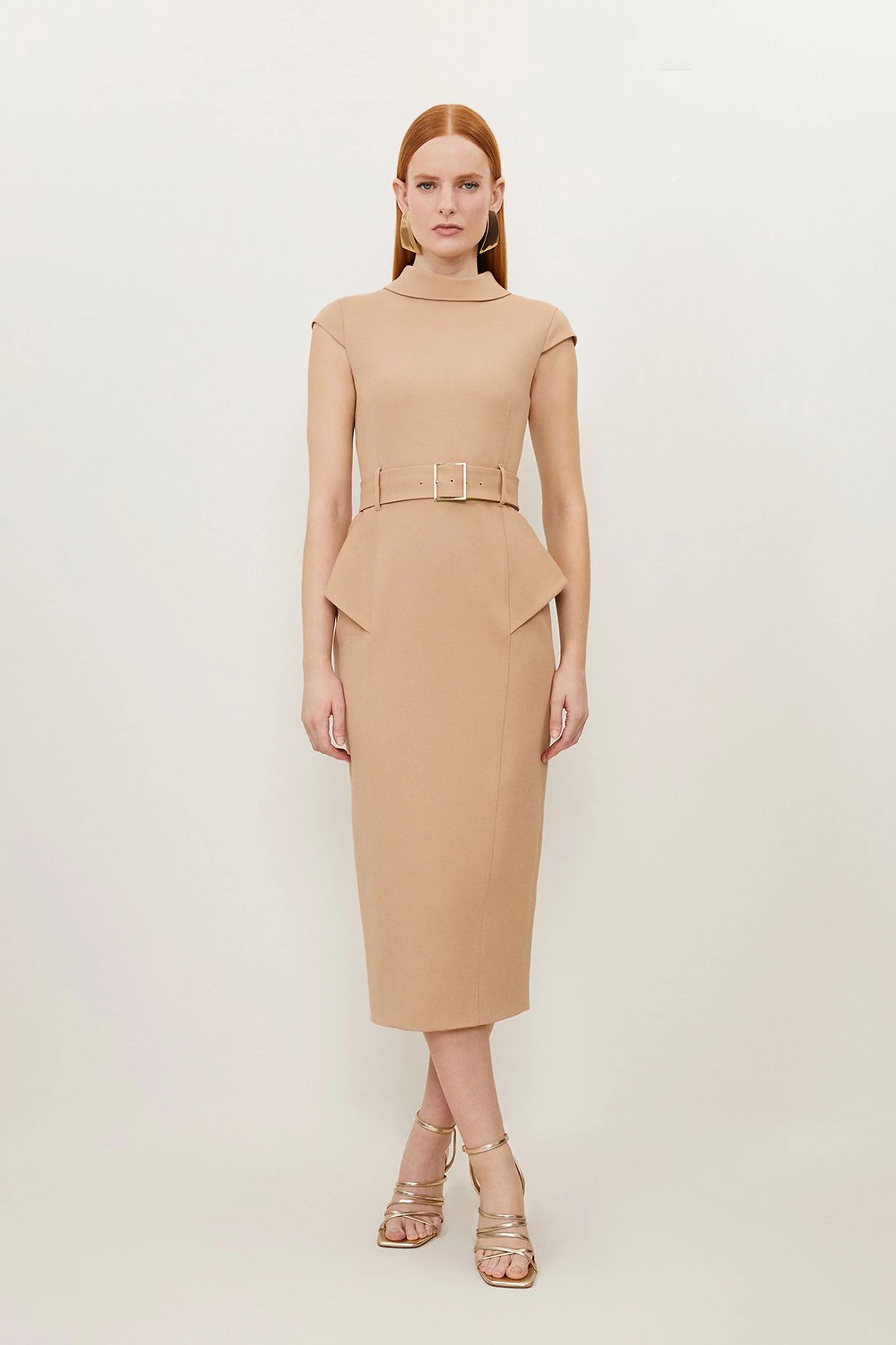 Structured Crepe Turtleneck Peplum … curated on LTK
