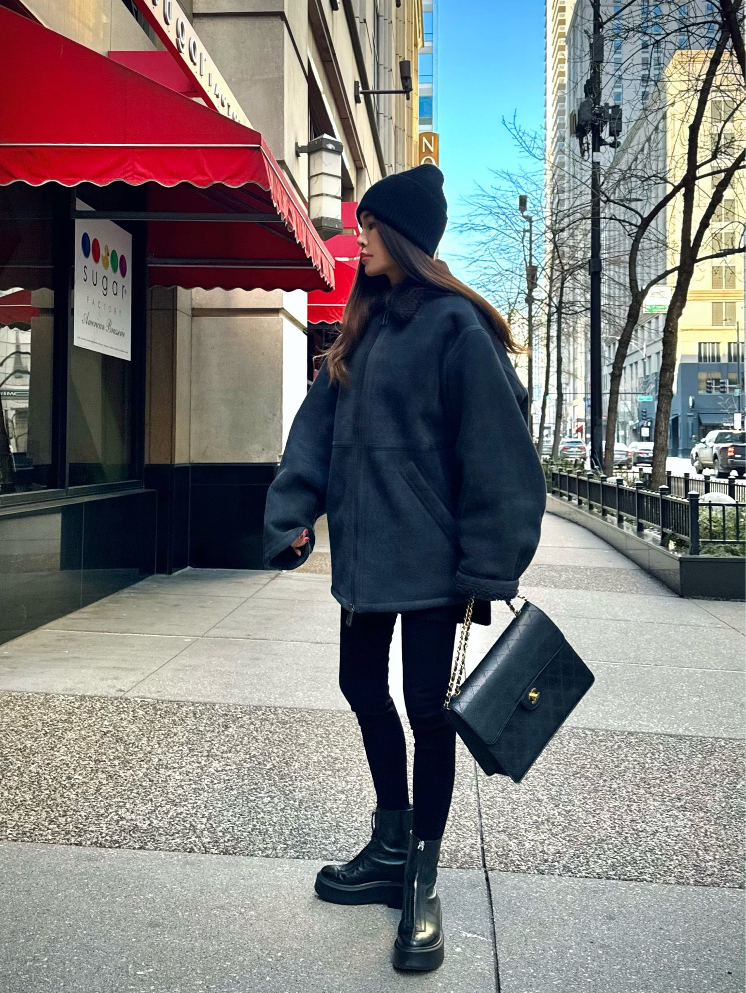 Oversized cocoon shearling flight … curated on LTK