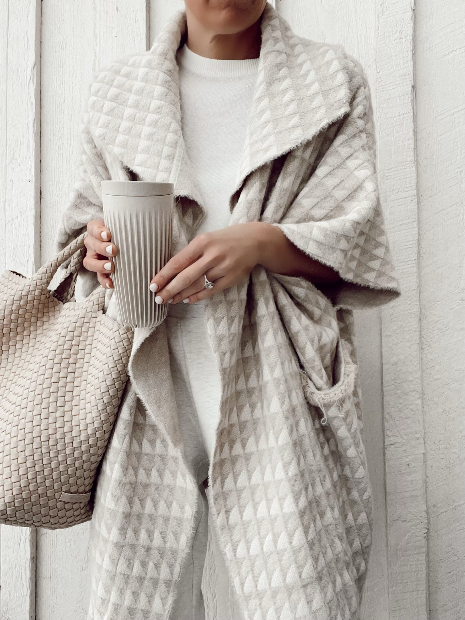 Geometric Pocket Sweater Ruana curated on LTK