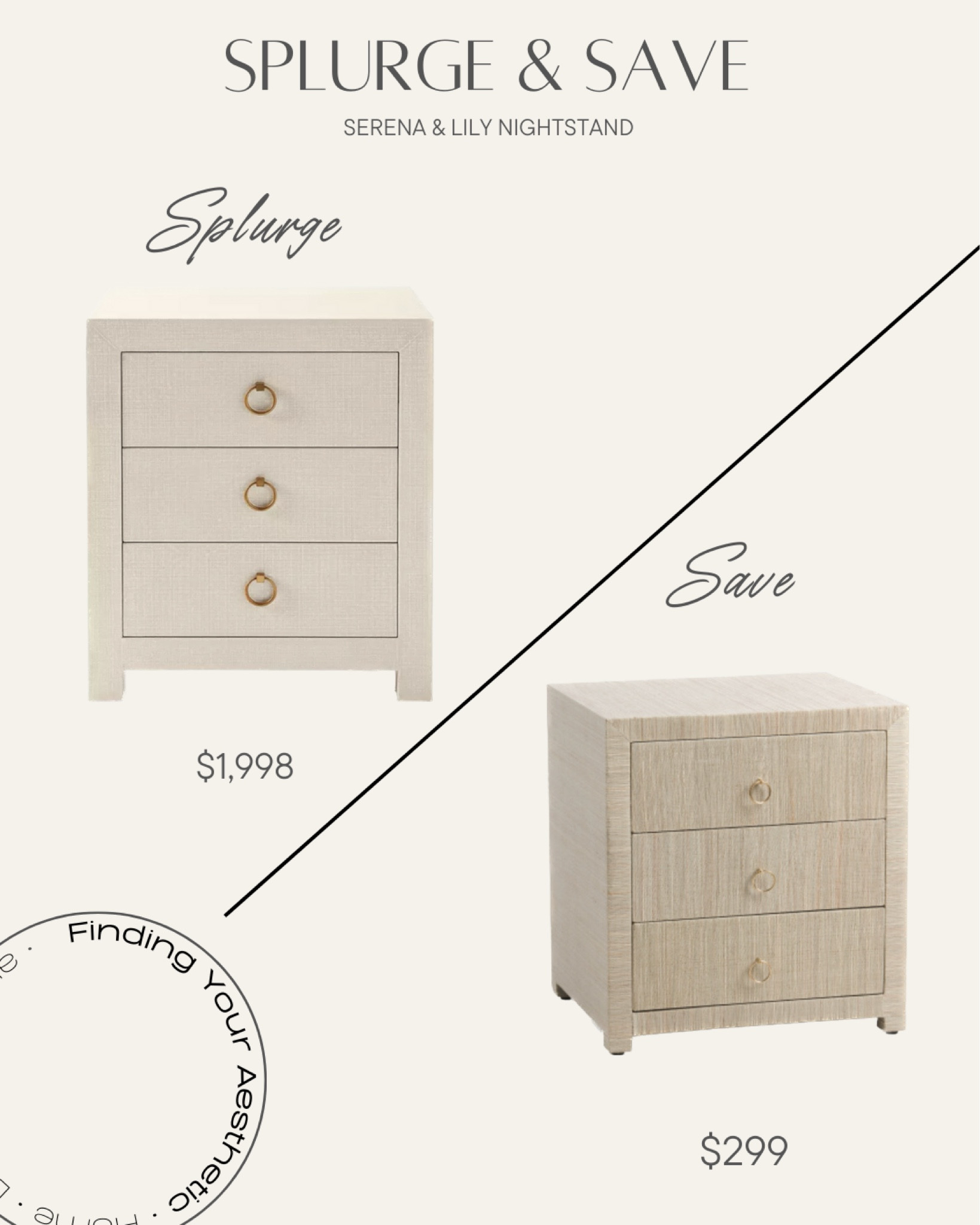 3 Drawer Raffia Side Table curated on LTK