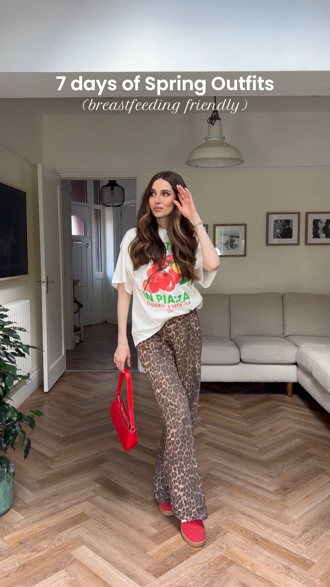 Oversized motif-detail T-shirt curated on LTK