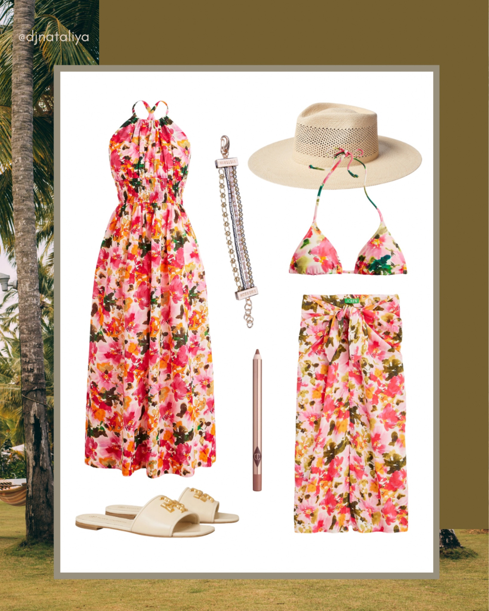 Halter-neck cross-back dress in … curated on LTK