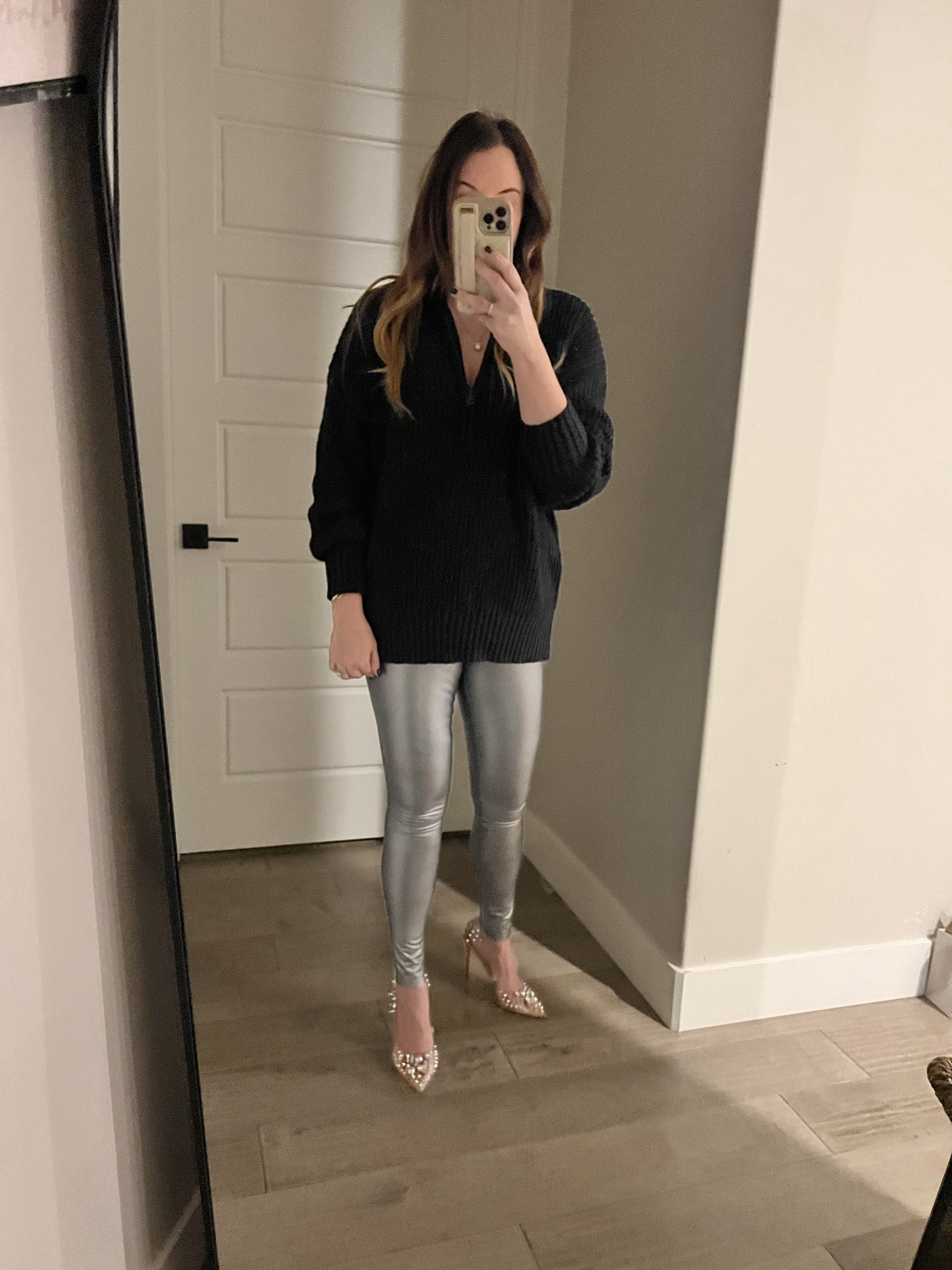 Faux Leather Legging in Platinum curated on LTK