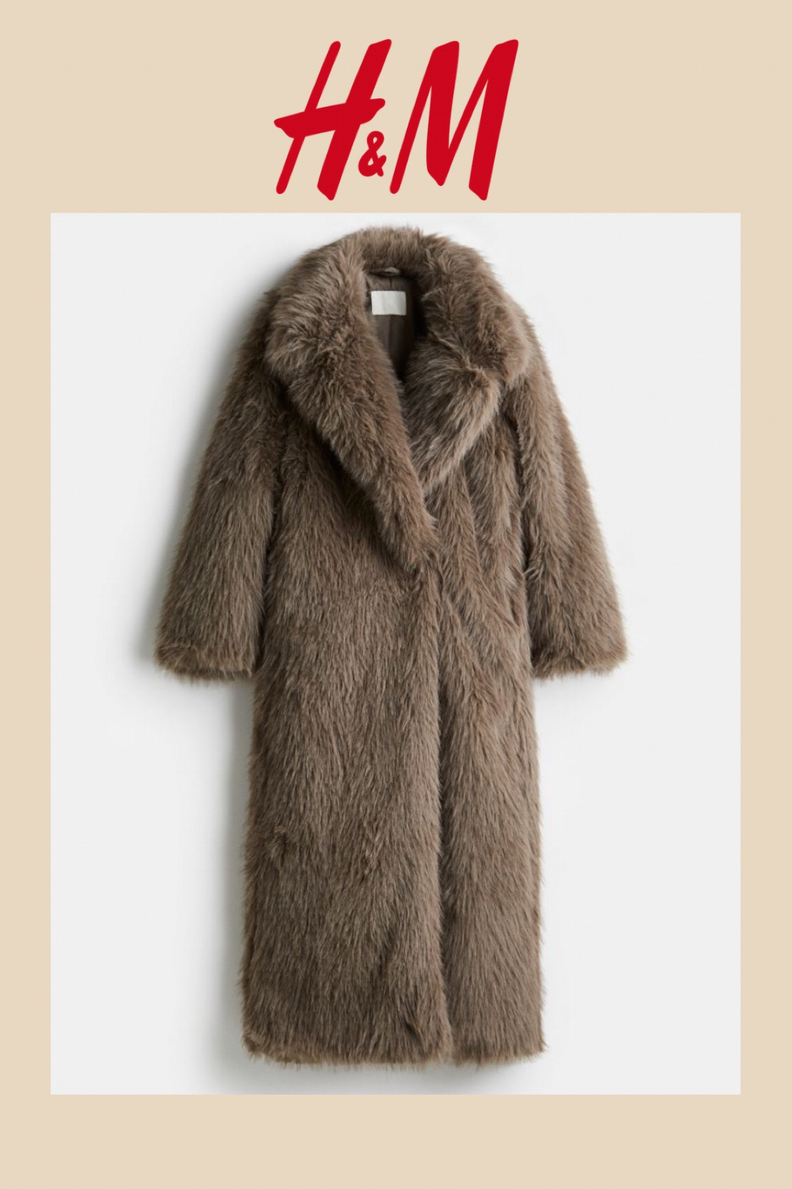 Fluffy Maxi Coat - Dark taupe - … curated on LTK