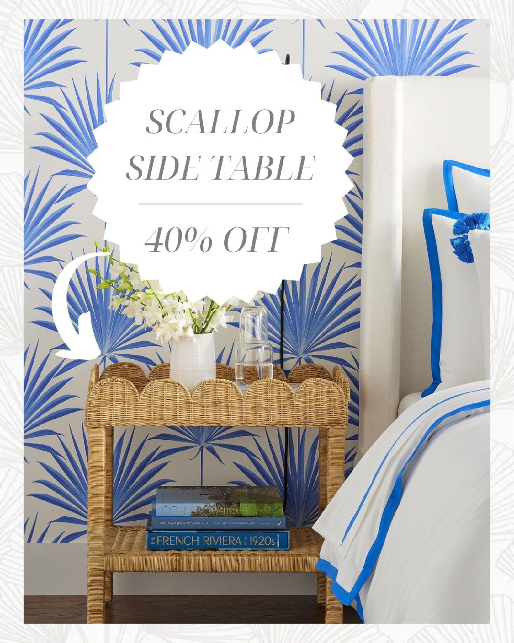 Scallop Rattan Side Table curated on LTK