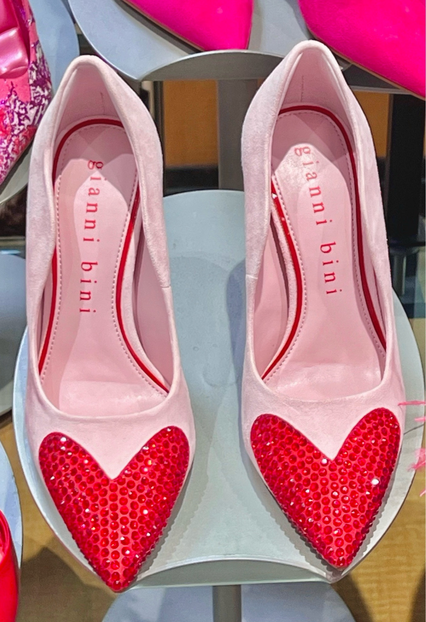 TheaTwo Suede Rhinestone Heart … curated on LTK