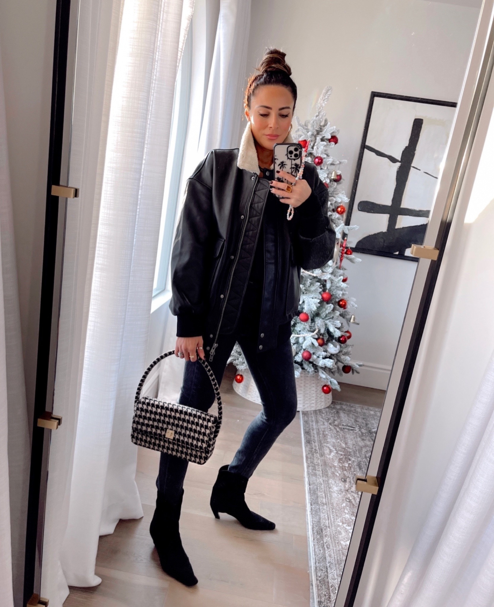 Oversized Leather Bomber Jacket curated on LTK