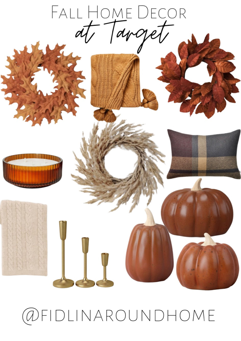 Mini Fall Leaf Wreath Brown - … curated on LTK