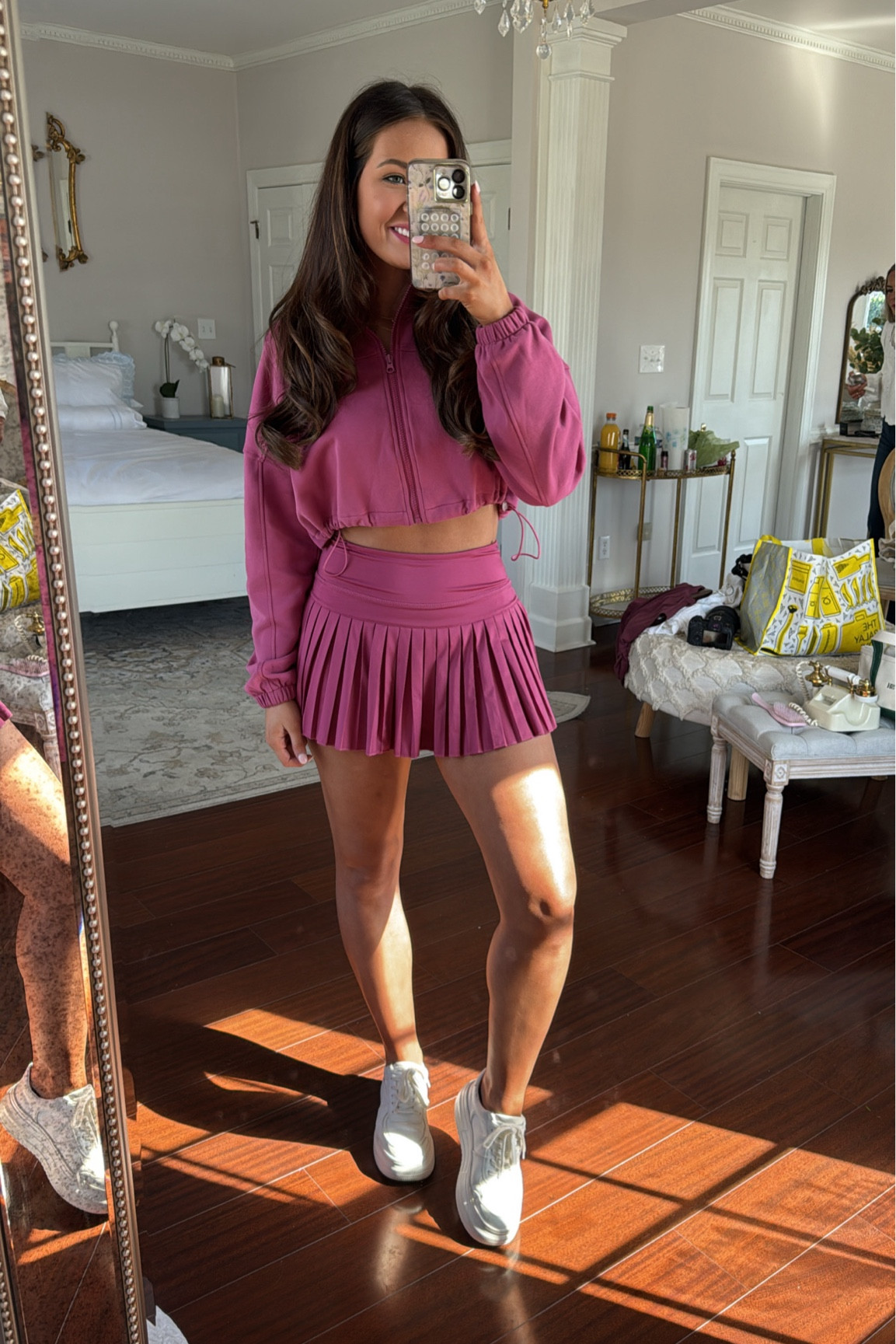 Raspberry Pleated Tennis Skirt curated on LTK