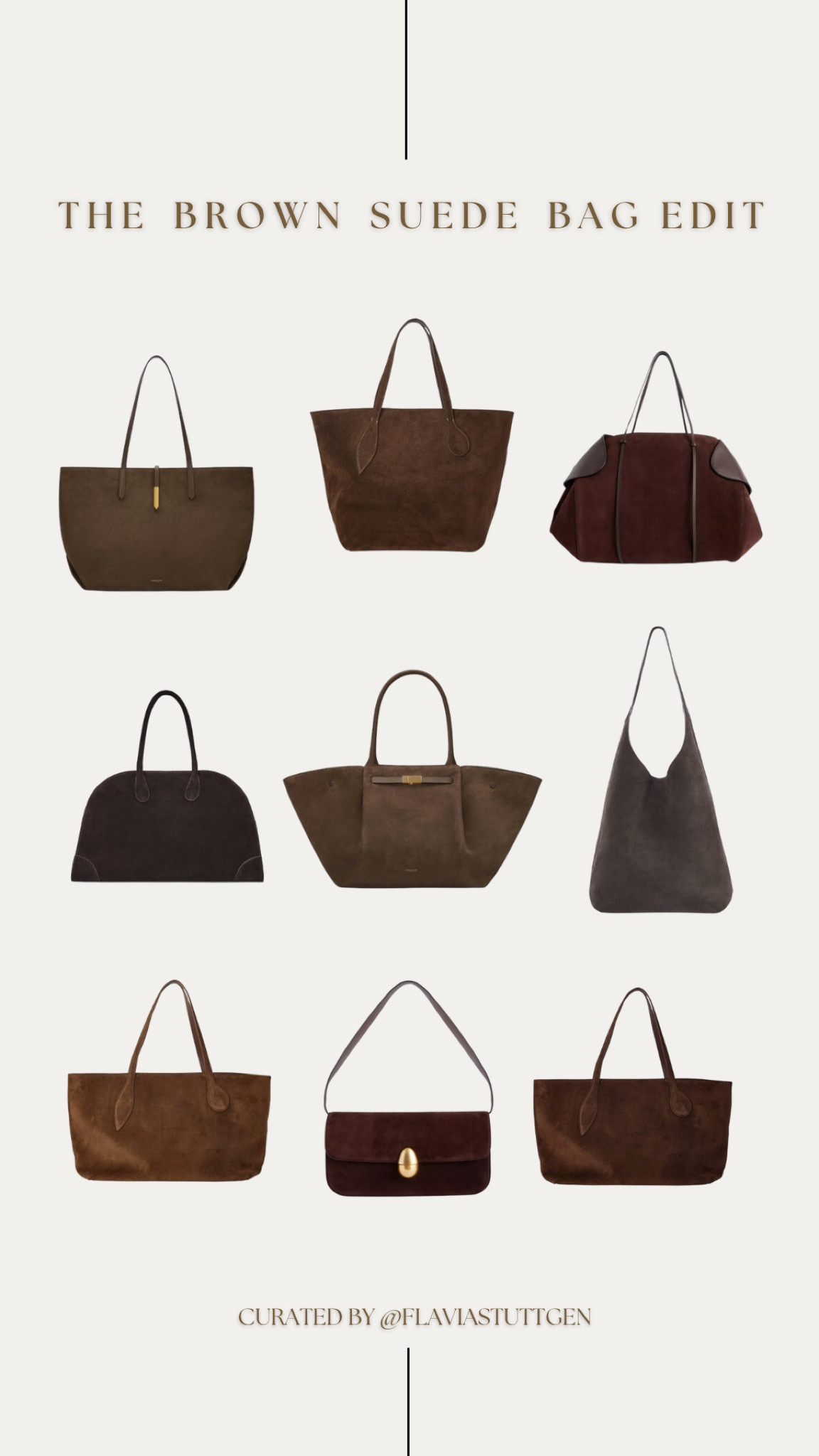 SERIF TOTE - SUEDE - DARK BROWN curated on LTK