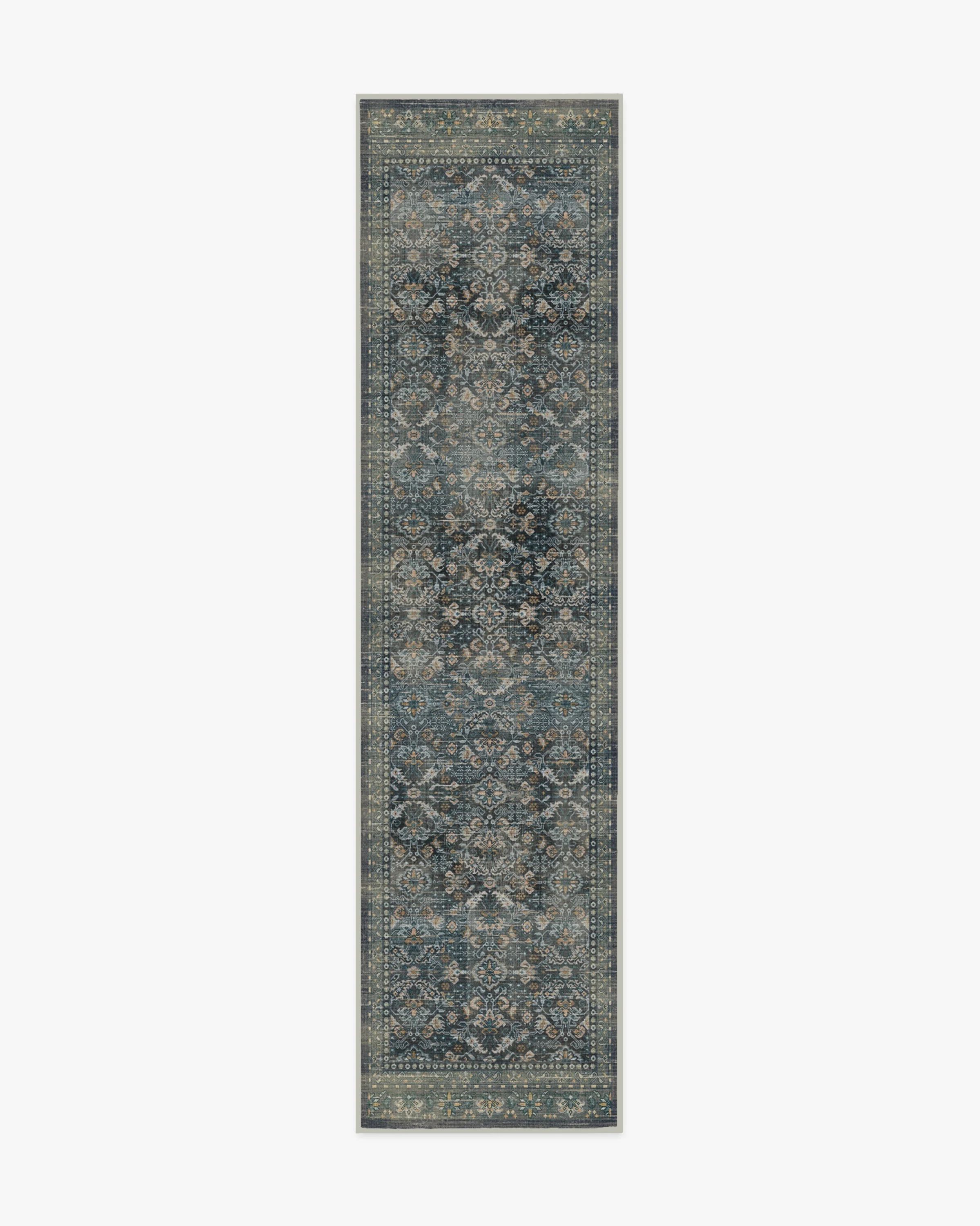 Rowan Teal Blue & Copper Tufted Rug curated on LTK