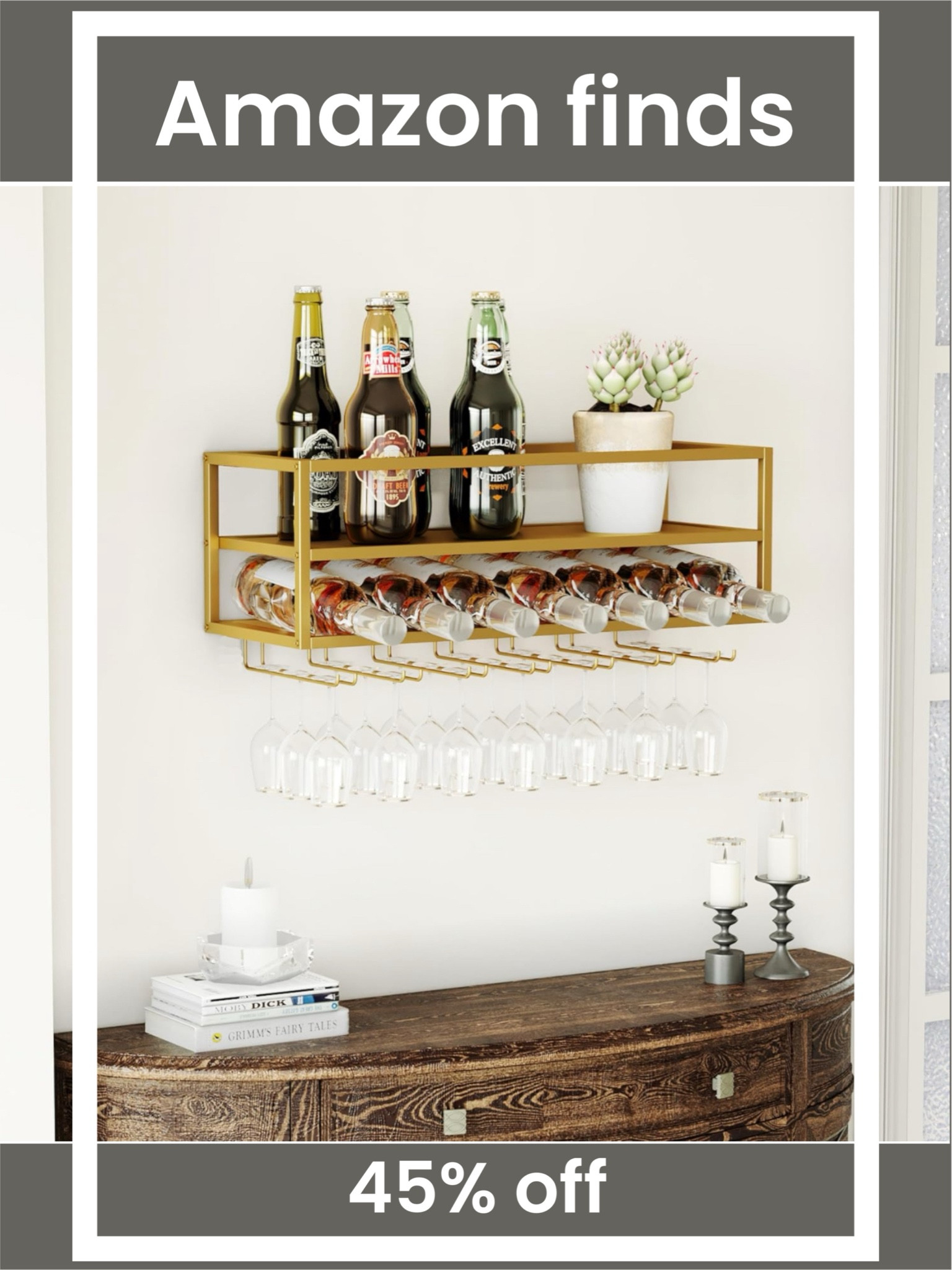 Floating Bar Shelves, Gold Wall … curated on LTK