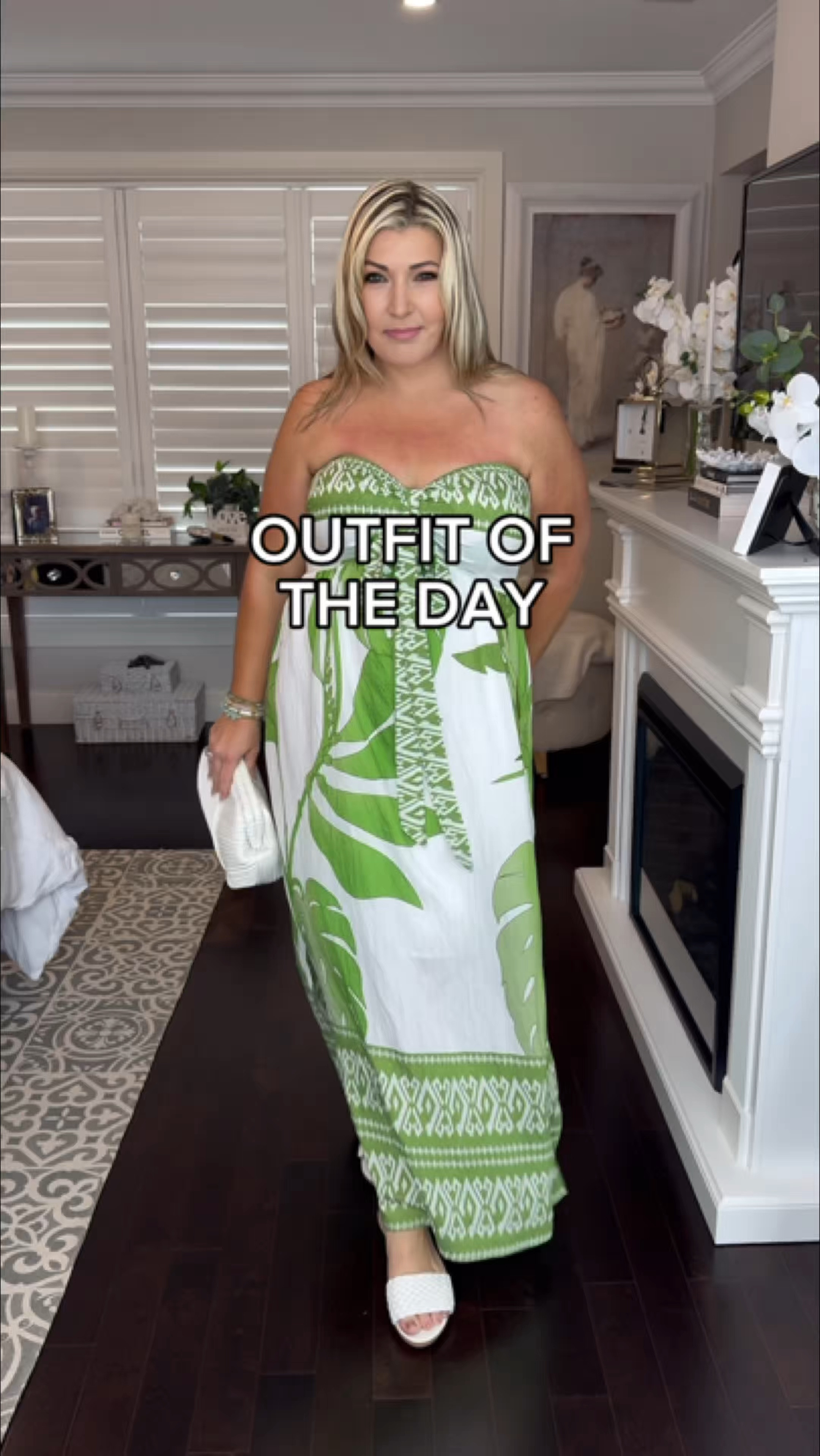 Peta Border Maxi Dress - white curated on LTK