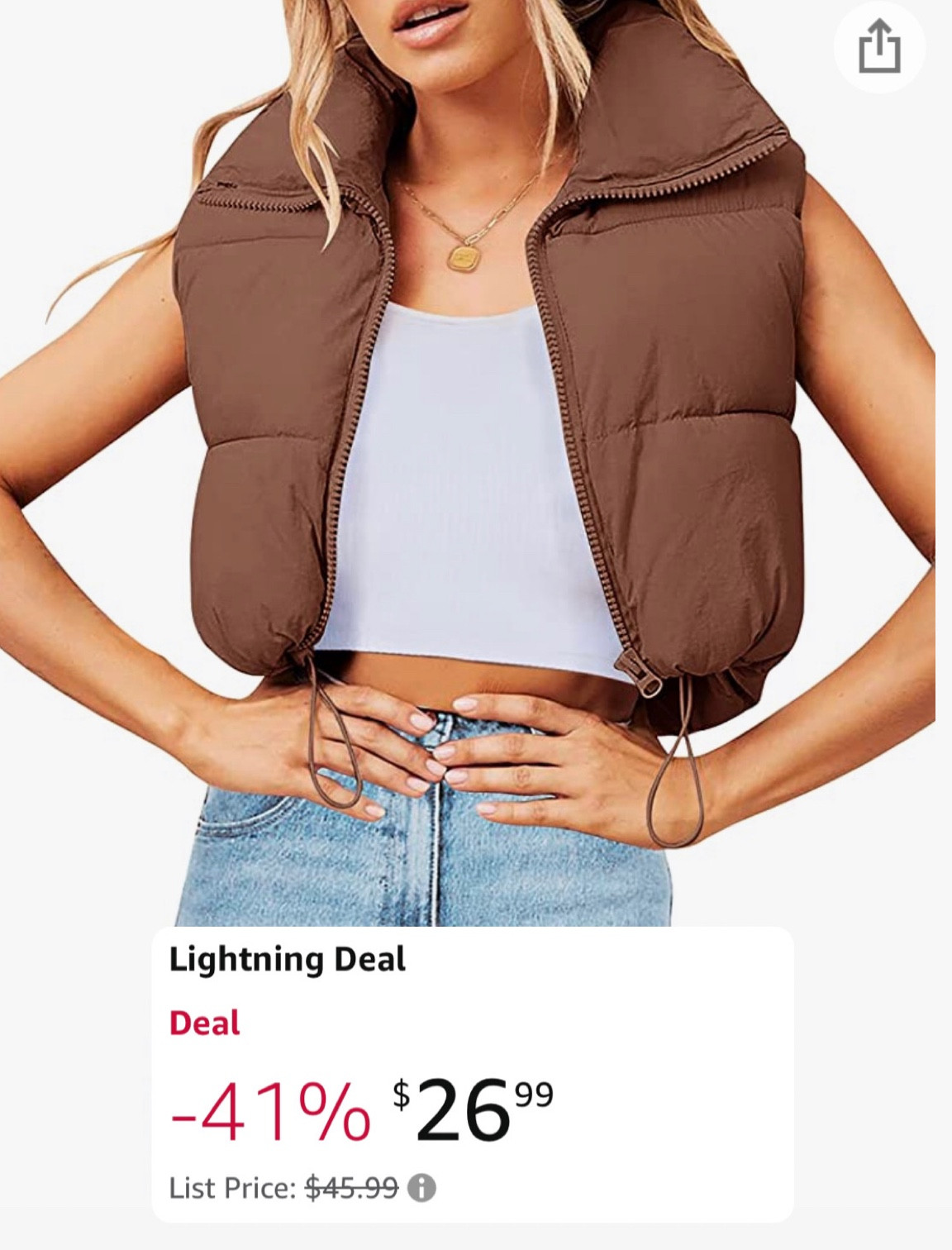 MEROKEETY Women's Crop Puffer Vest … curated on LTK