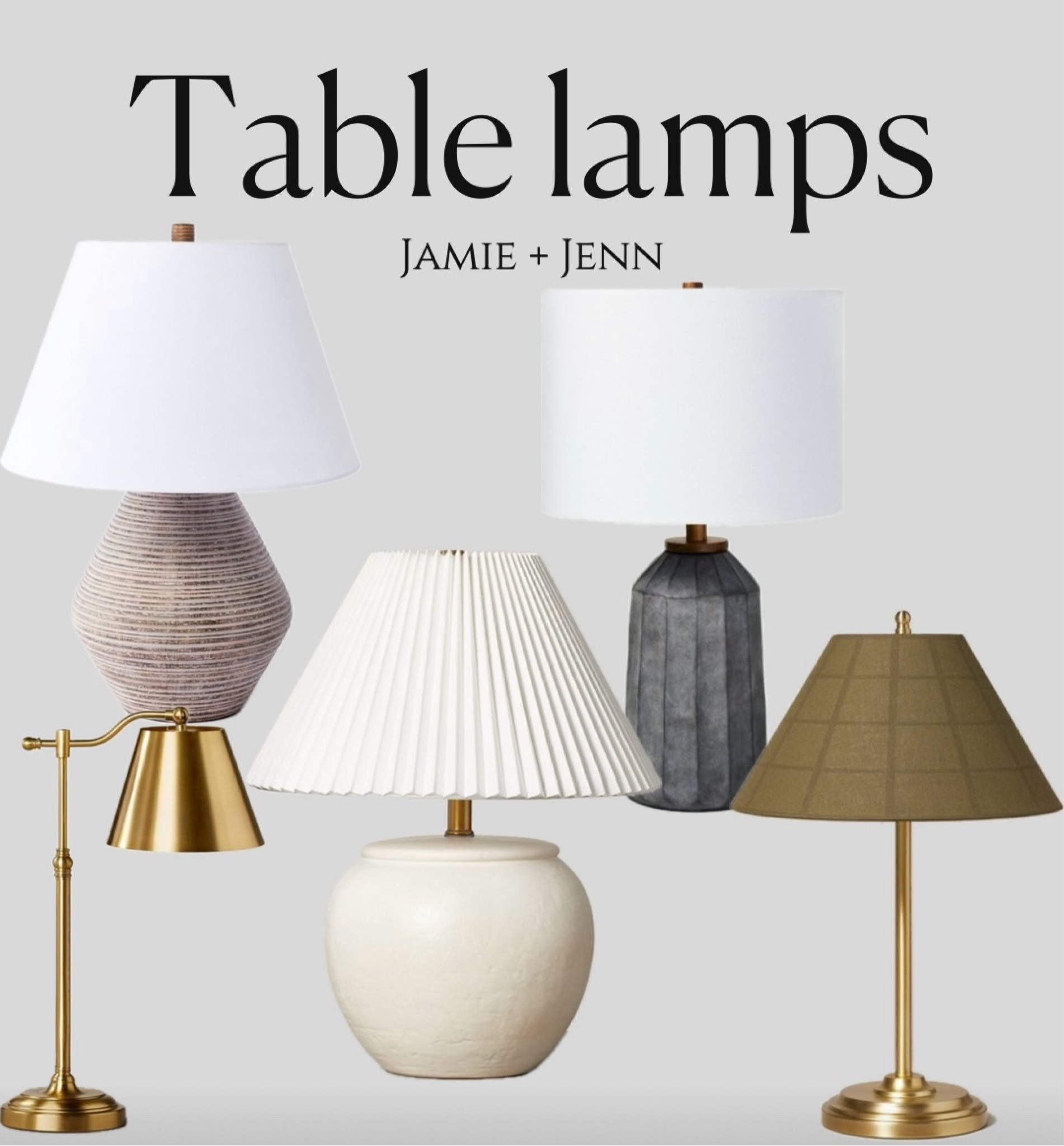 23" Plaid Shade Metal Table Lamp … curated on LTK