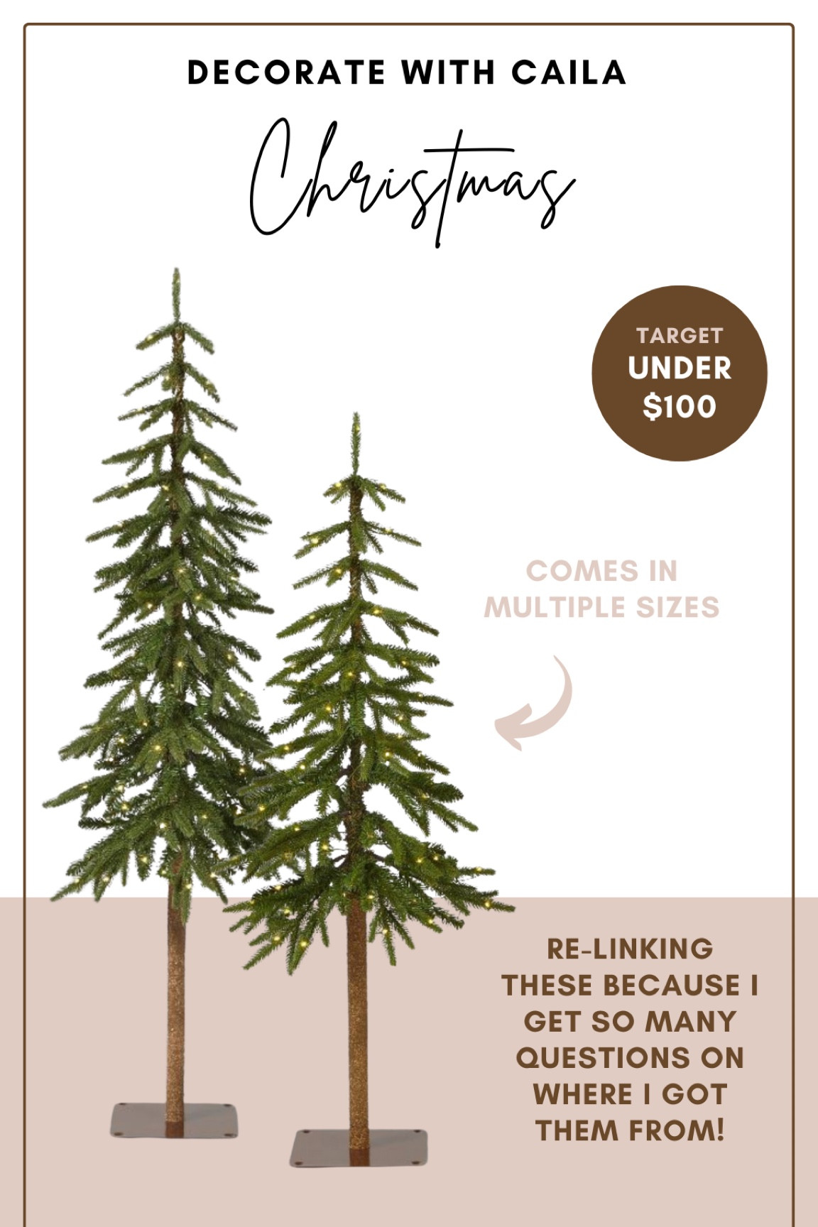 4' Pre-Lit LED Downswept Alpine … curated on LTK