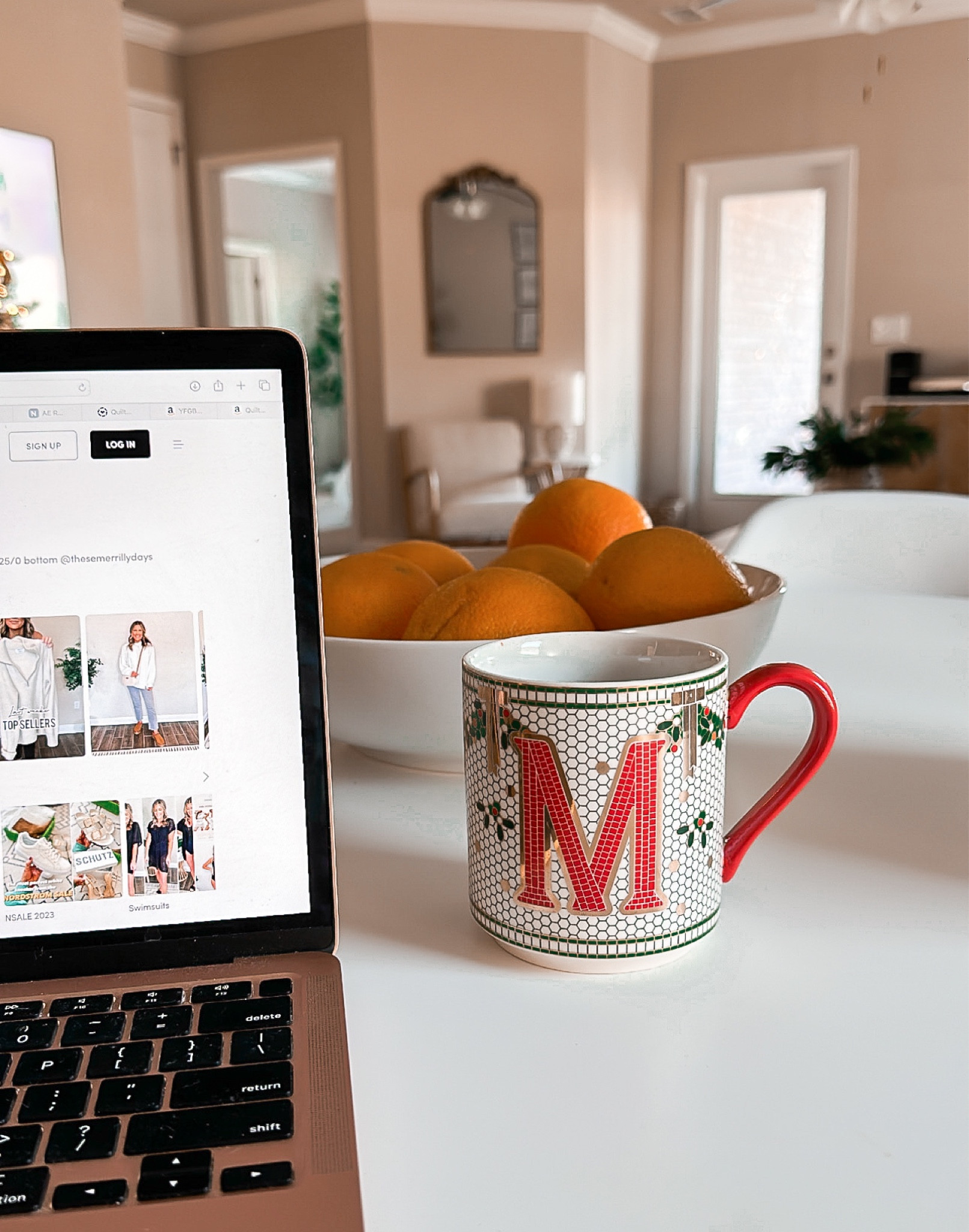 Festive Bistro Tile Monogram Mug curated on LTK