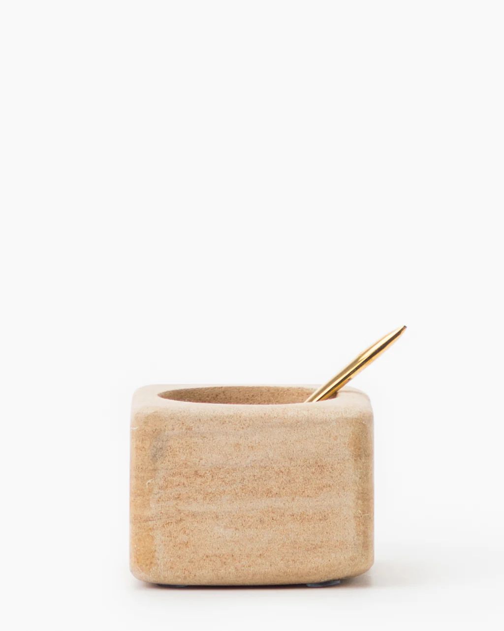 Sandstone Pinch Pot with Brass … curated on LTK