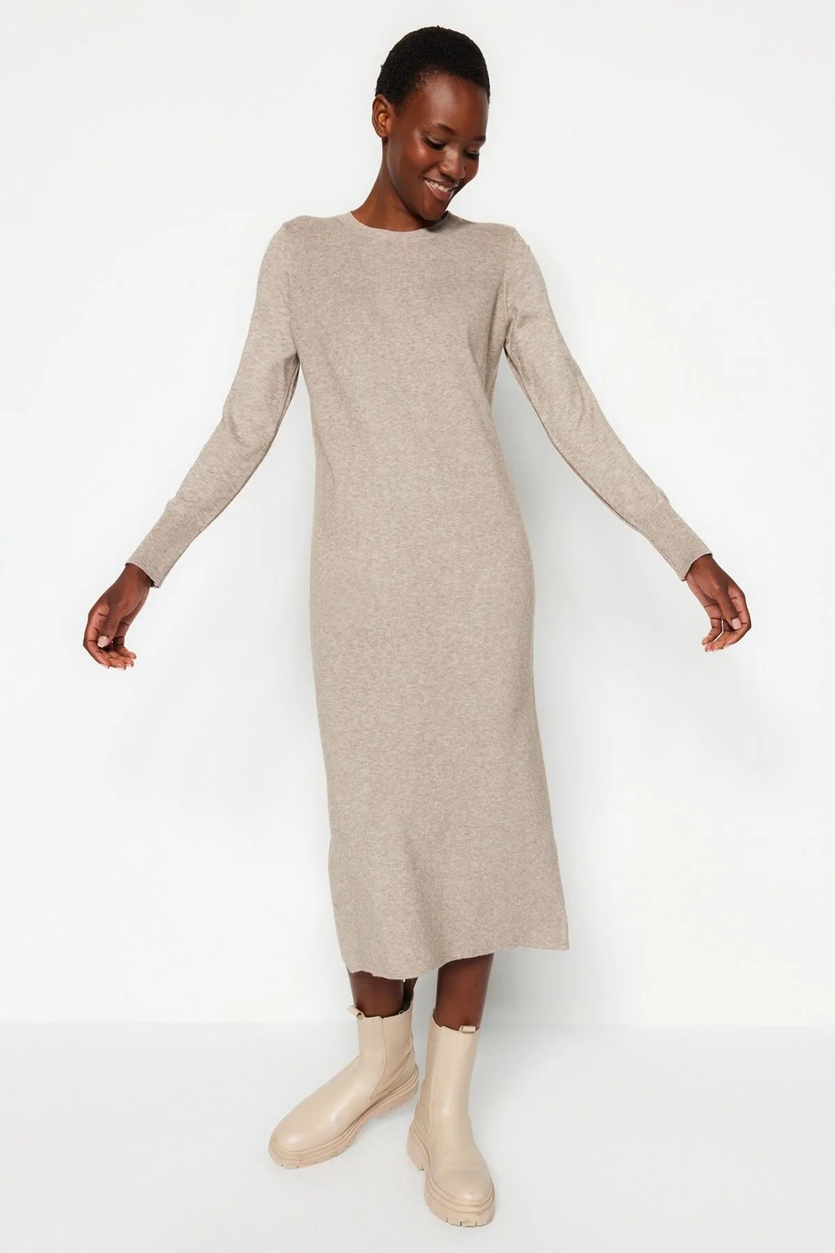 Trendyol Collection Kleid - Beige … curated on LTK