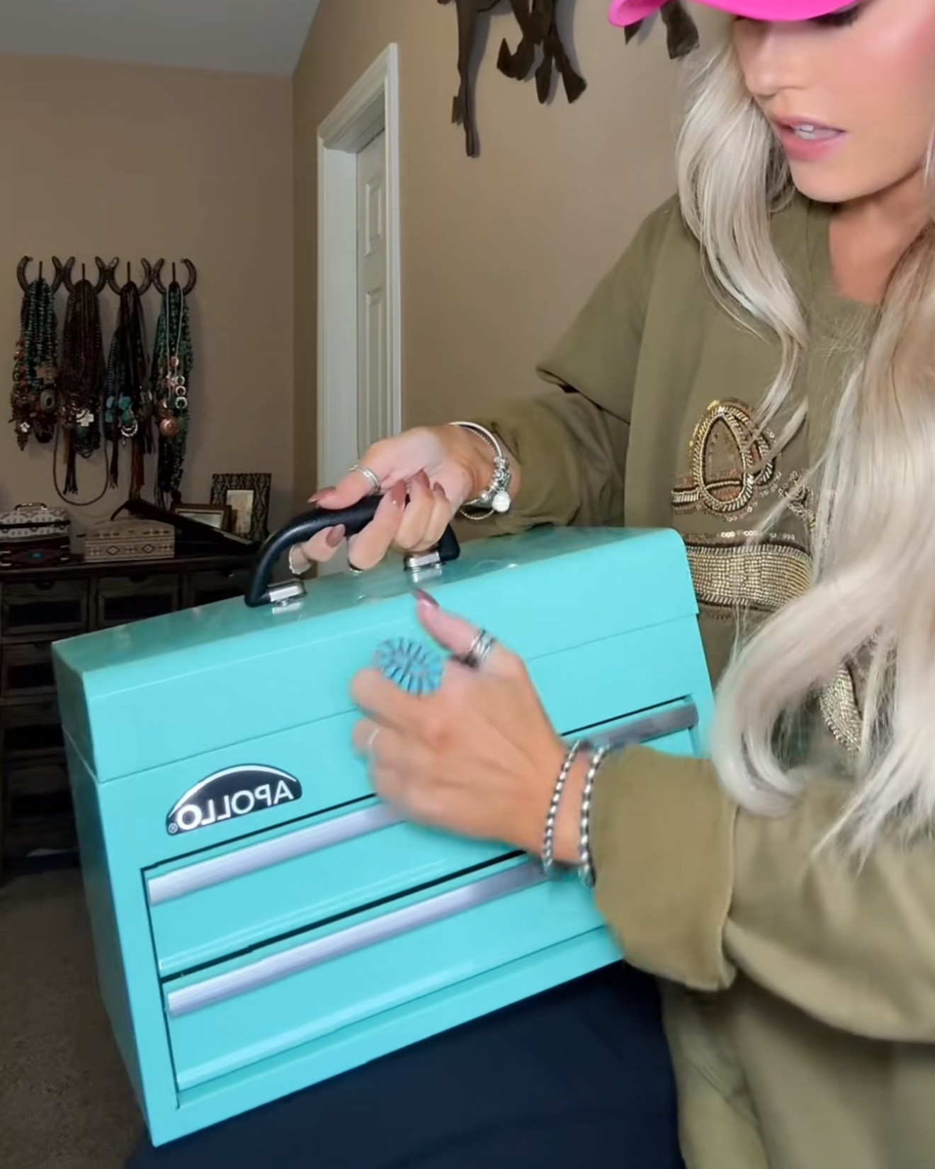 14 in. Green 2-Drawer Hand Tool Box curated on LTK