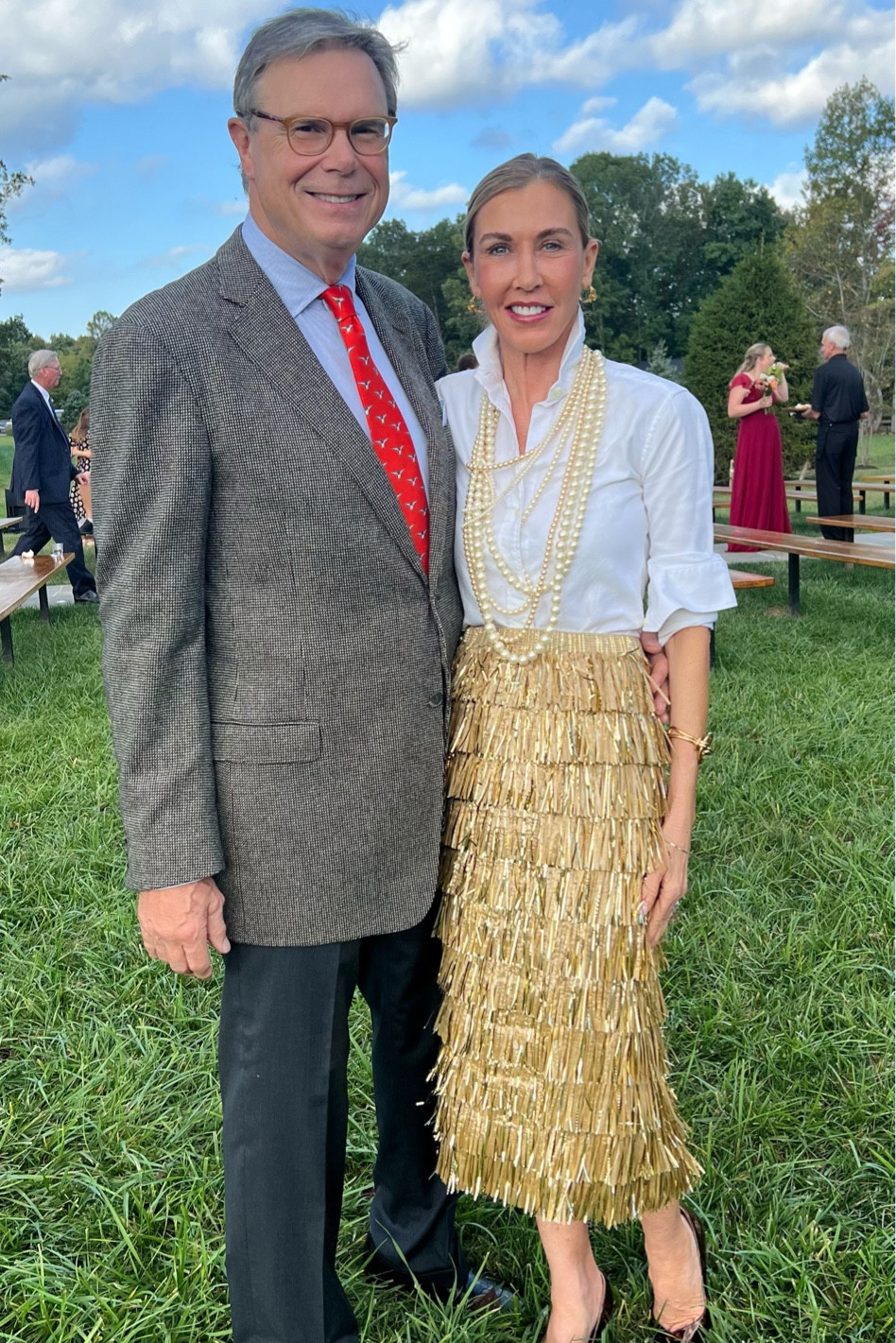 Collection gold-fringe skirt curated on LTK