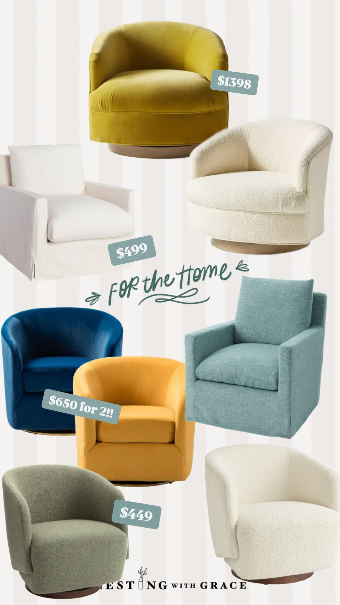 Amoret Swivel Chair curated on LTK