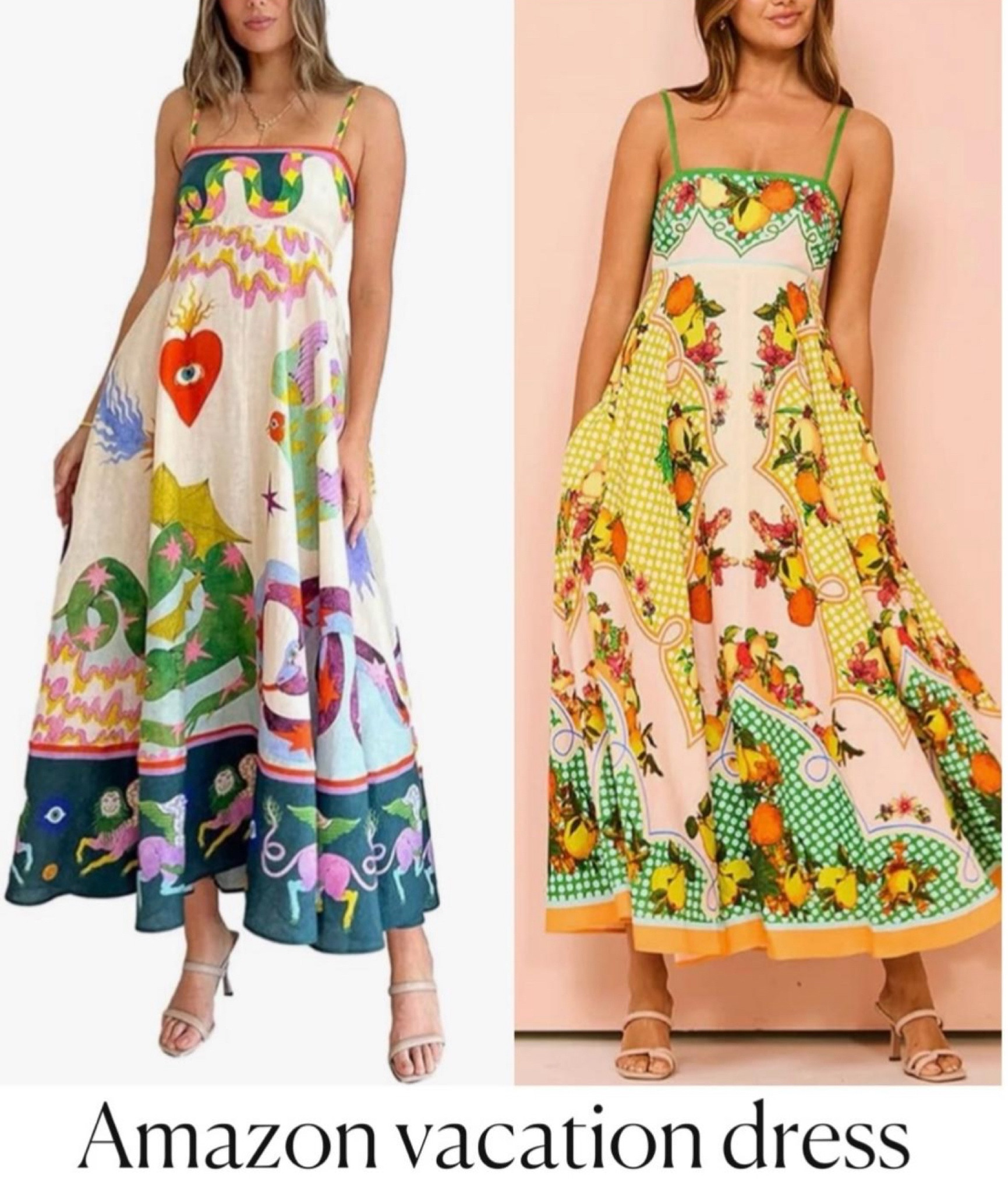 Women Cute Print Maxi Cami Dress … Curated On Ltk