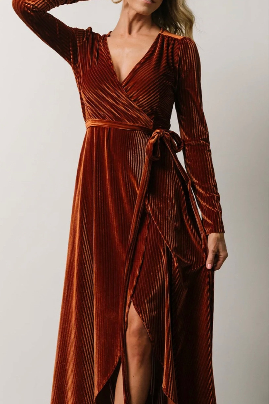 Jada Ribbed Velvet Wrap Dress curated on LTK
