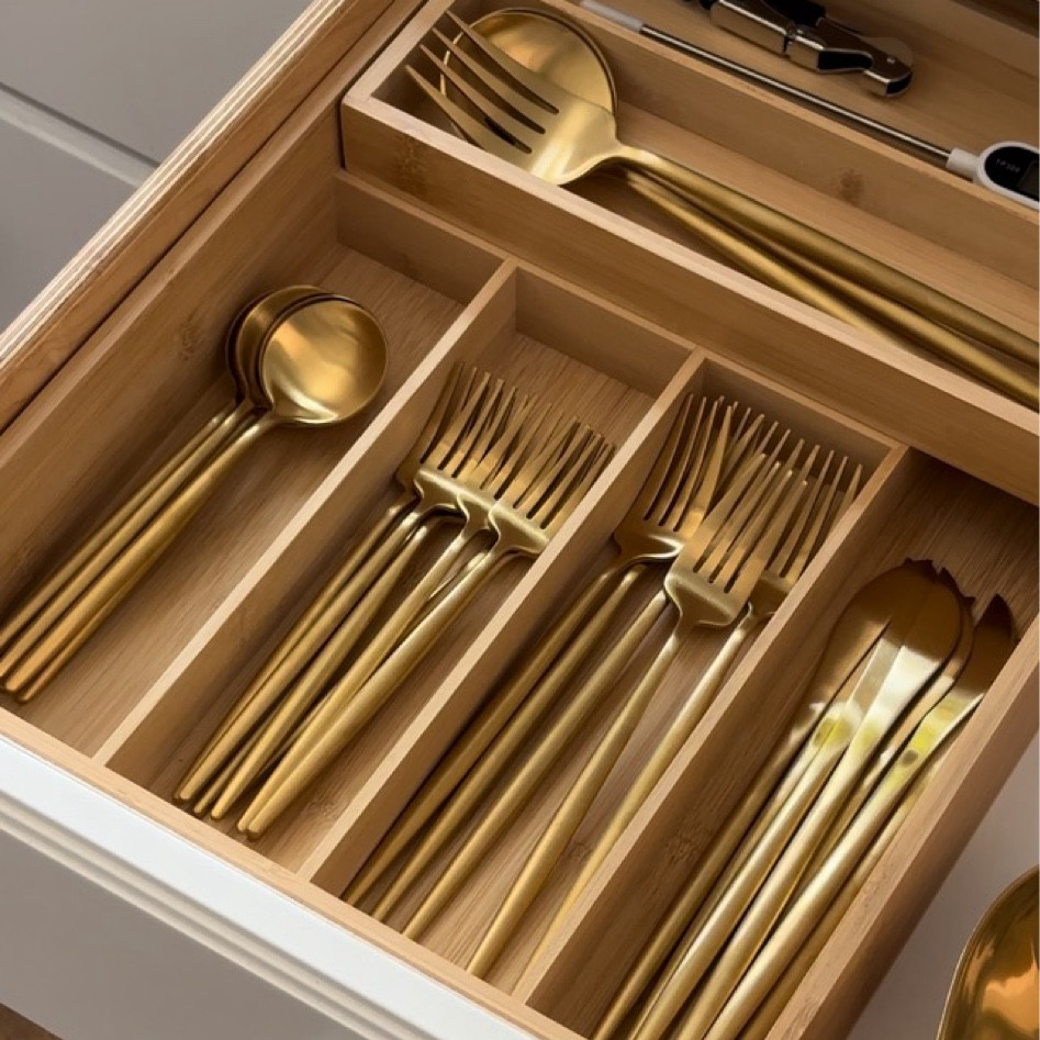 Double layer Bamboo Kitchen Drawer … curated on LTK