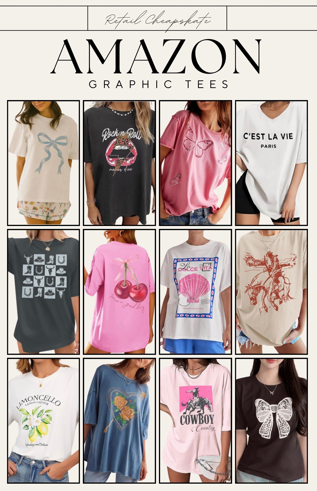BINTEHGS Oversized Graphic Tees … curated on LTK