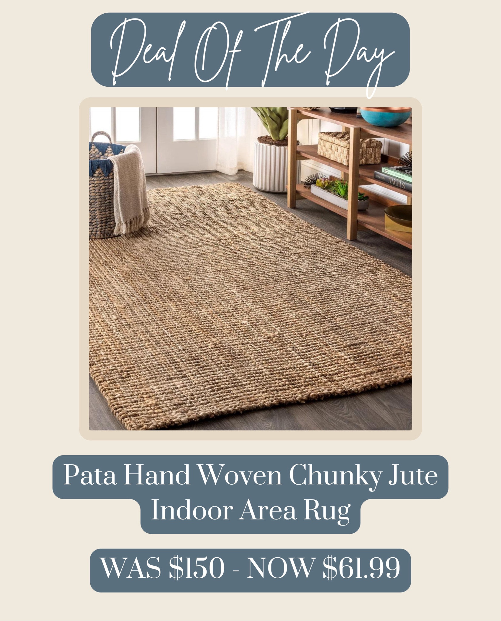 Pata Hand Woven Chunky Jute Indoor … curated on LTK