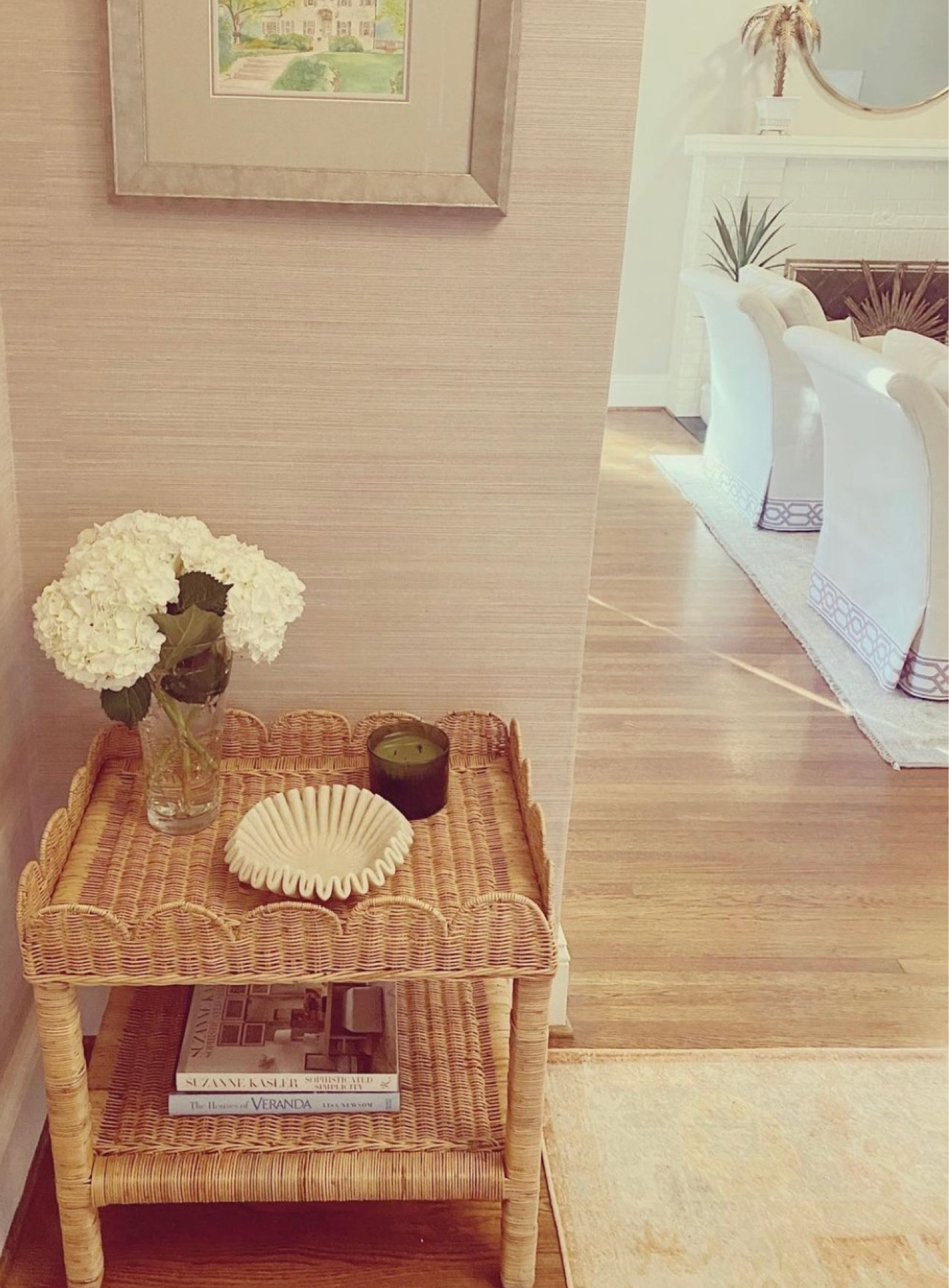 Scallop Rattan Side Table curated on LTK