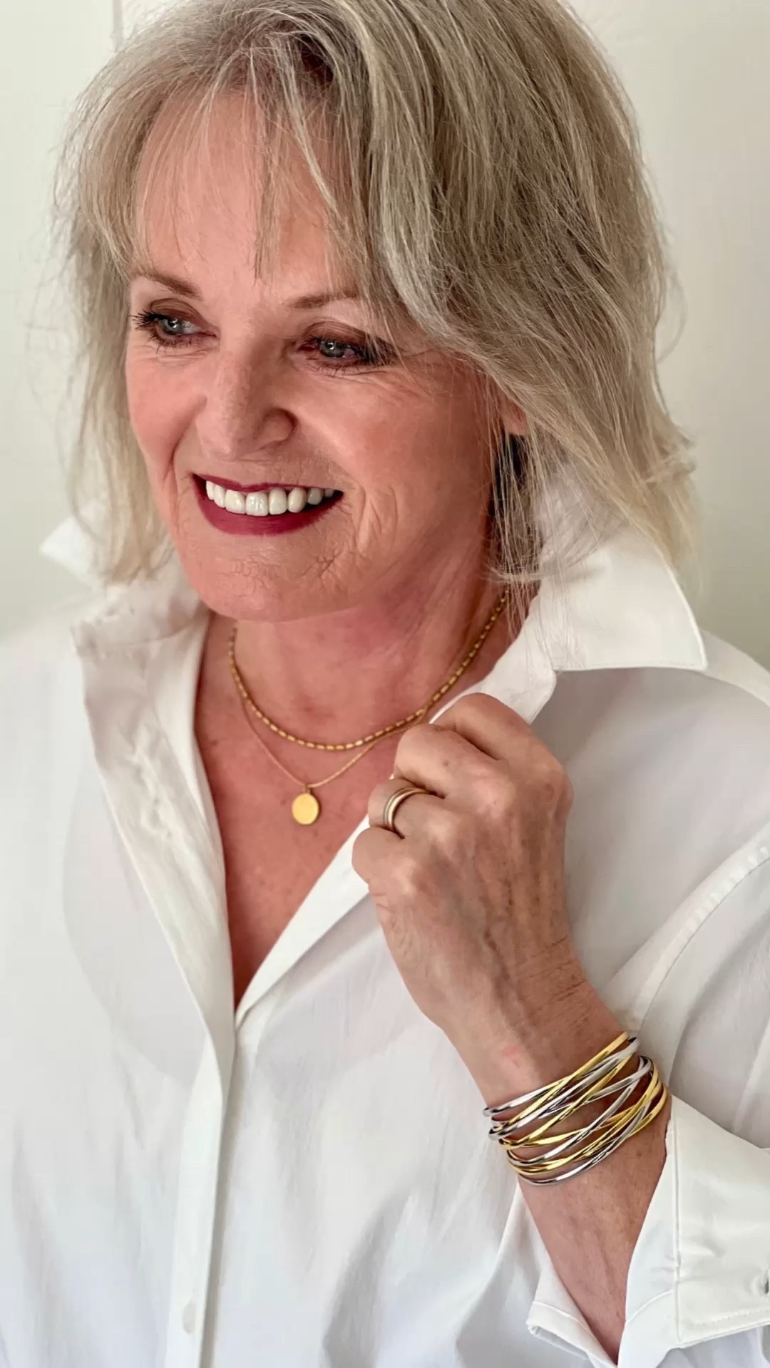 Mixed Metal Cross Wire Cuff curated on LTK