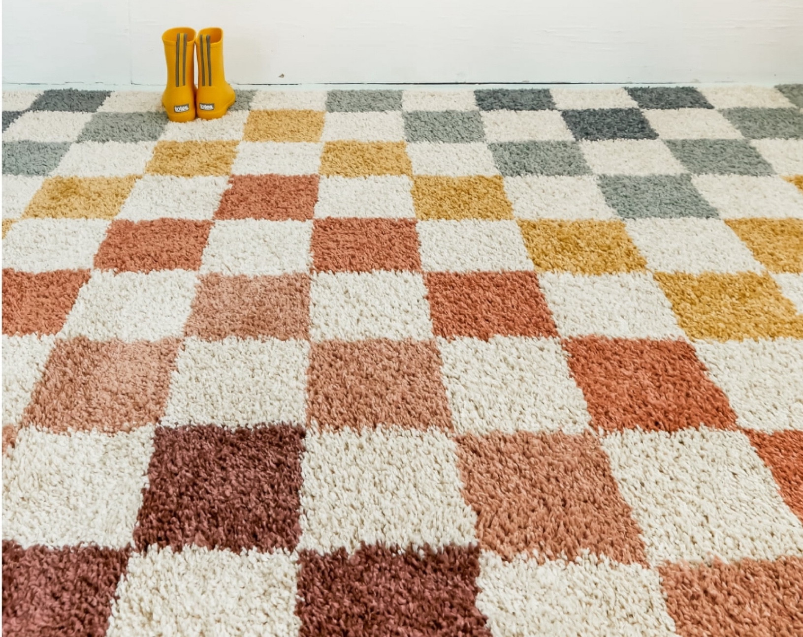 Mainstays Rainbow Checker Area Rug curated on LTK