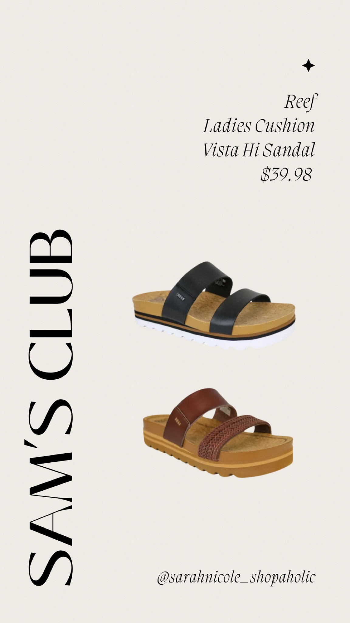 Reef Ladies Cushion Vista Hi Sandal curated on LTK