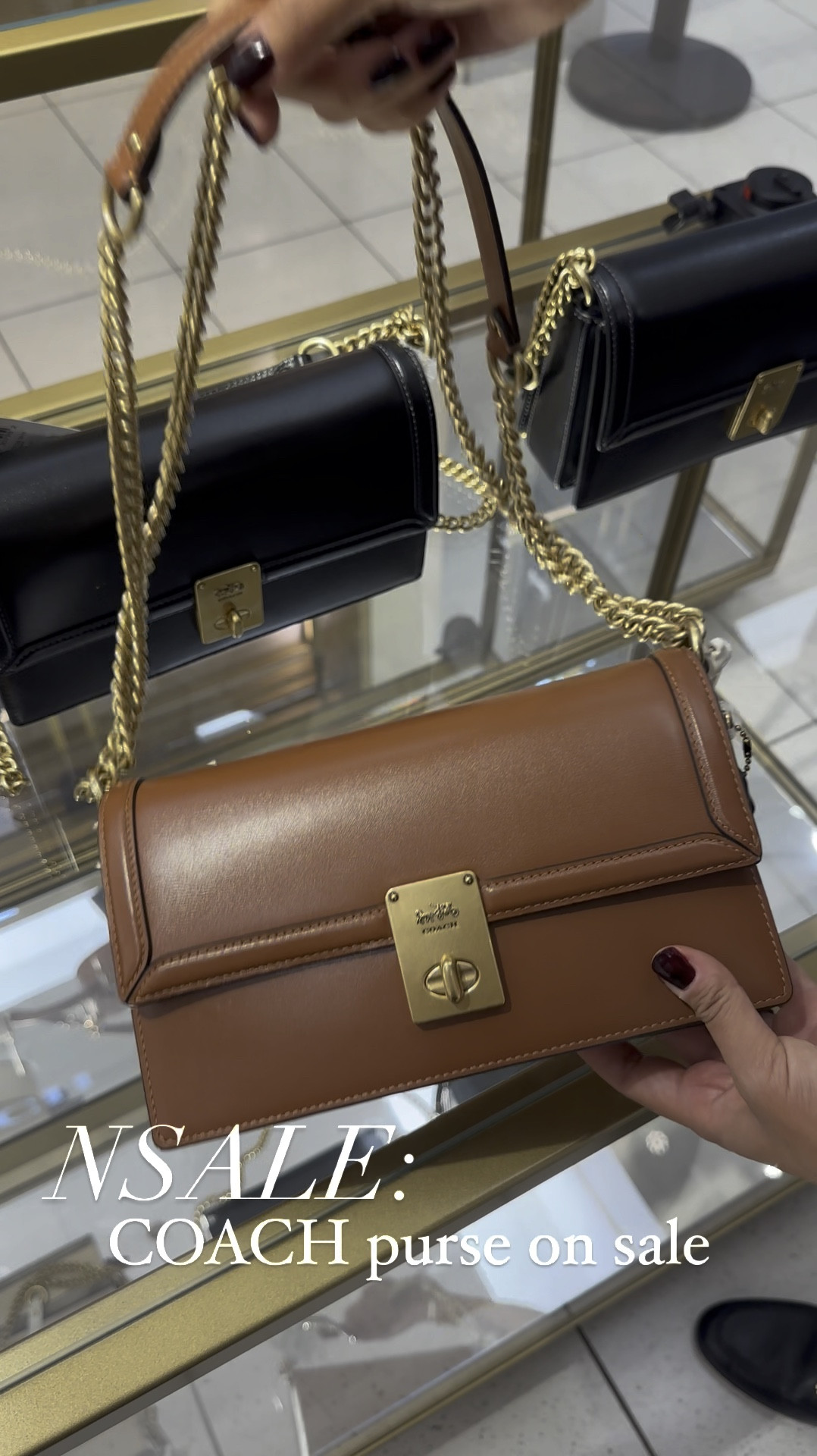 COACH Hutton Box Leather Shoulder … curated on LTK